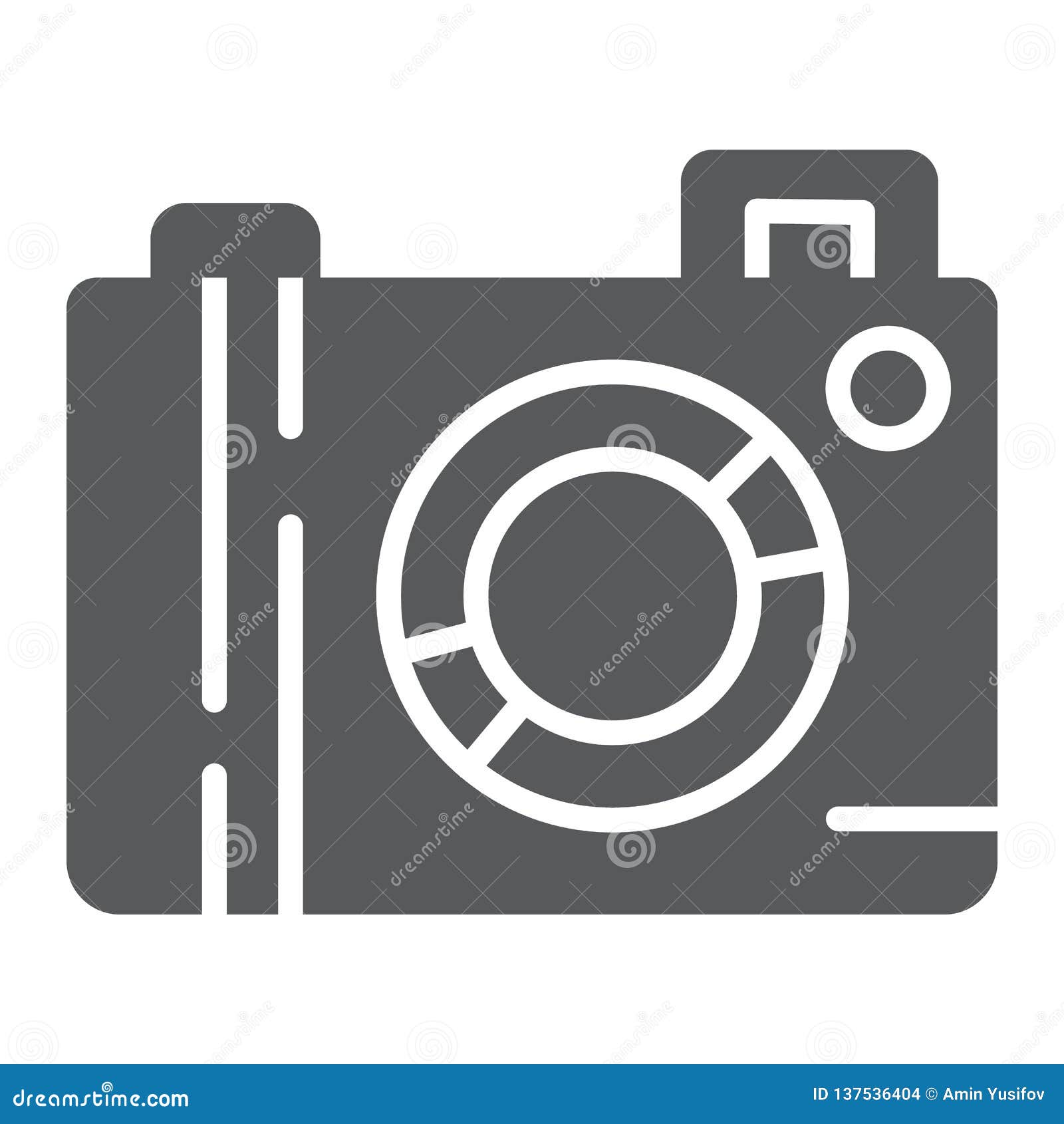 Camera Glyph Icon, Lens and Photo, Photocamera Sign, Vector Graphics, a ...