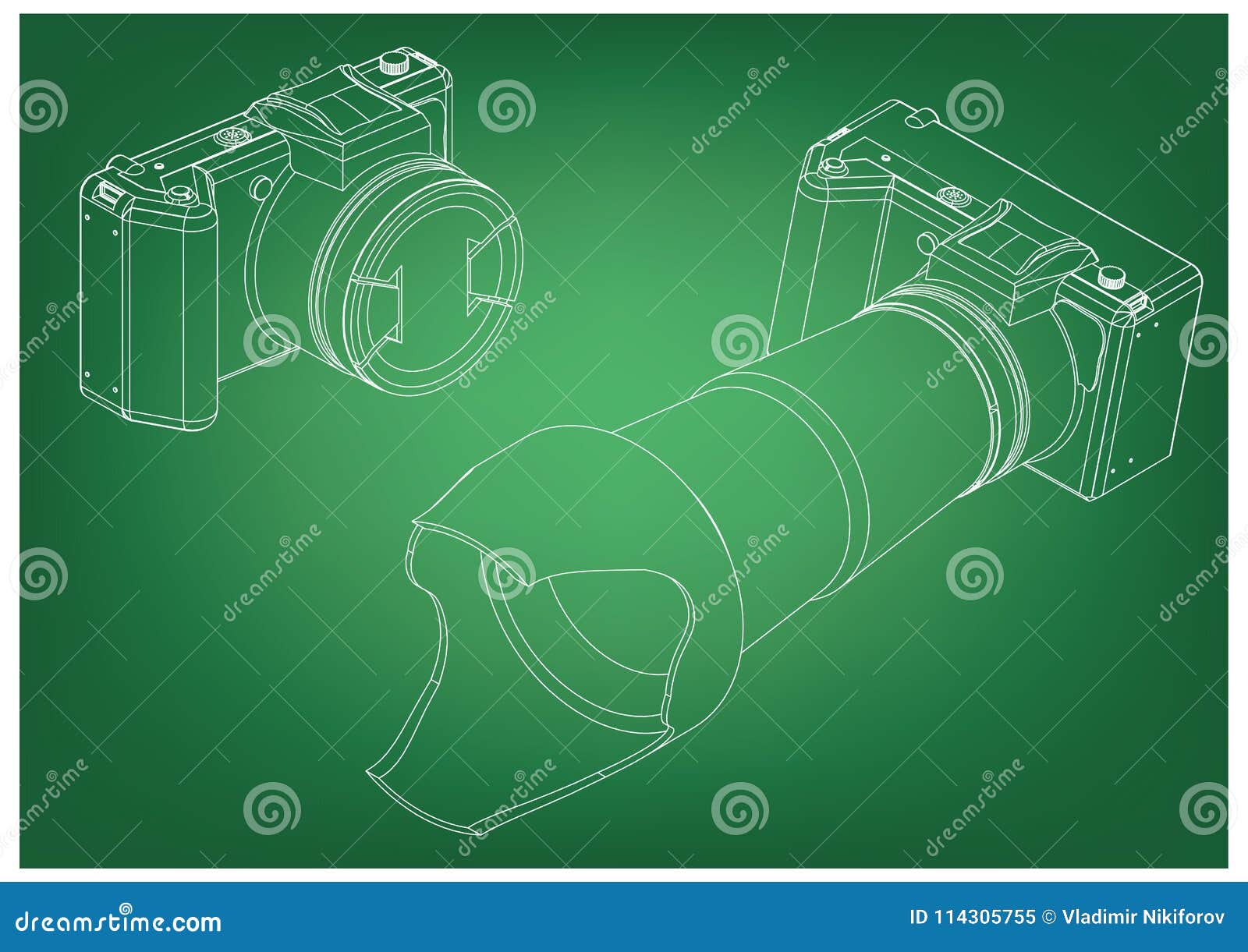 Camera on green stock vector. Illustration of interface - 114305755