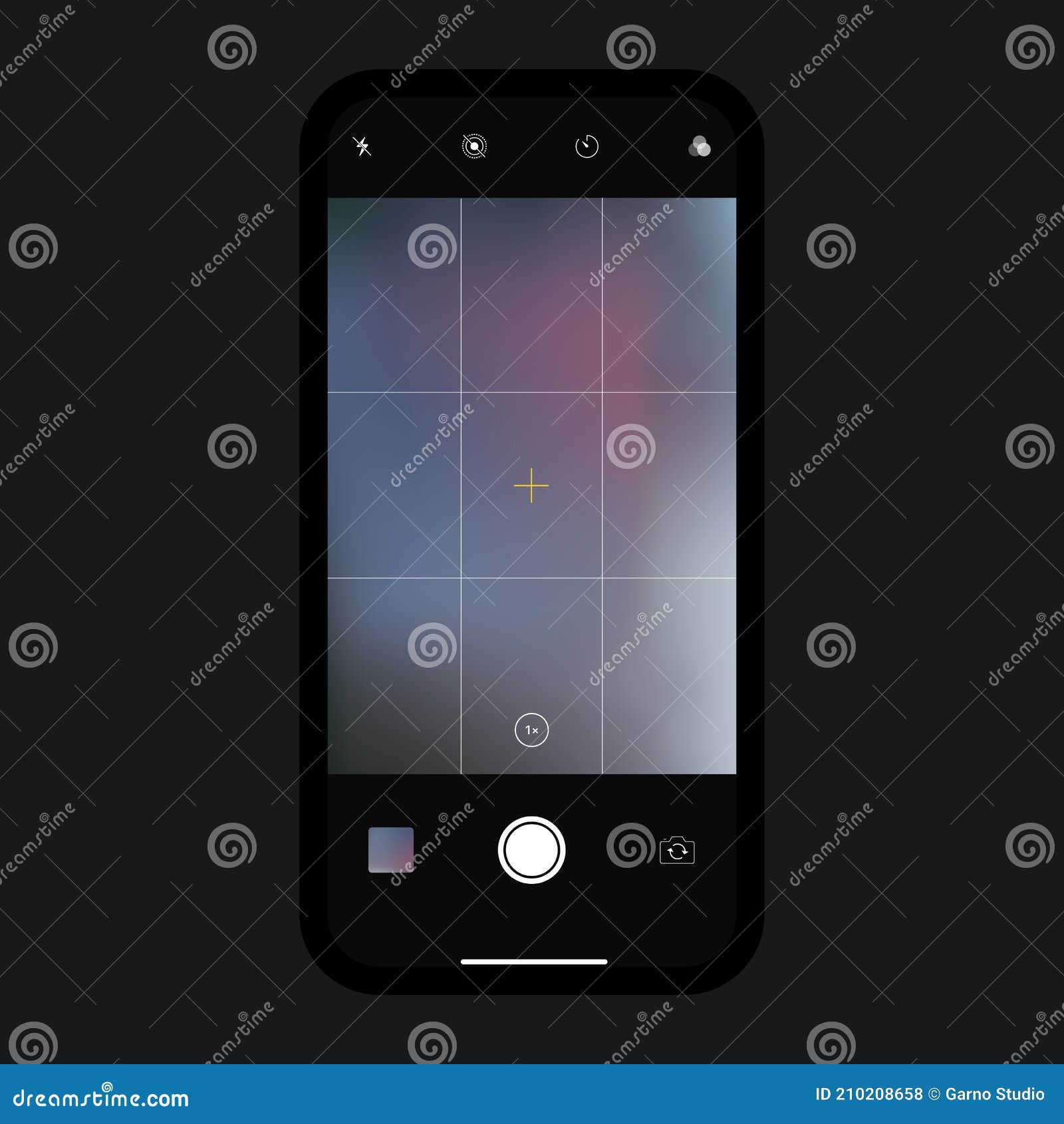 Camera Grid Interface with Realistic Blurred Gradient Background Vector ...