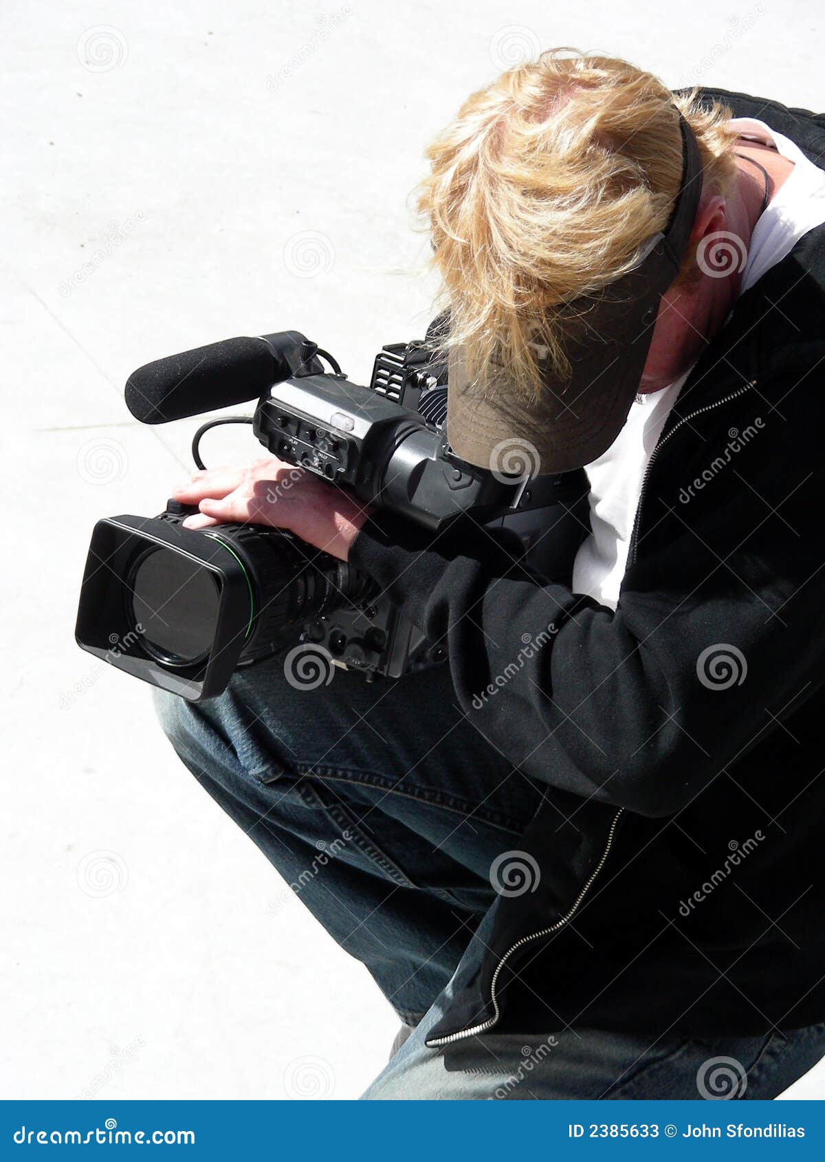 Camera Guy stock image. Image of news, video, camera, footage - 2385633