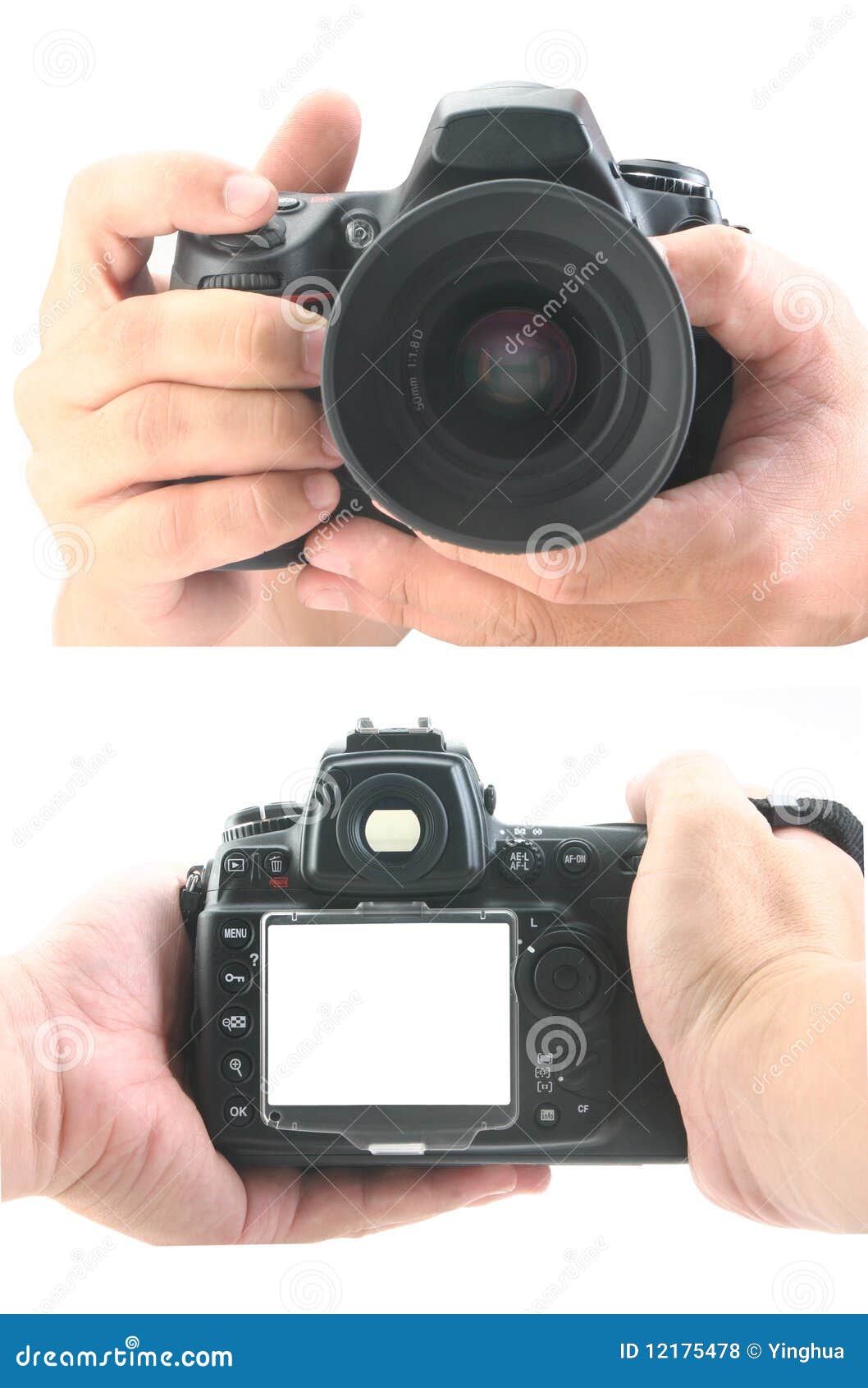 Camera in hand stock photo. Image of side, idea, hold - 12175478