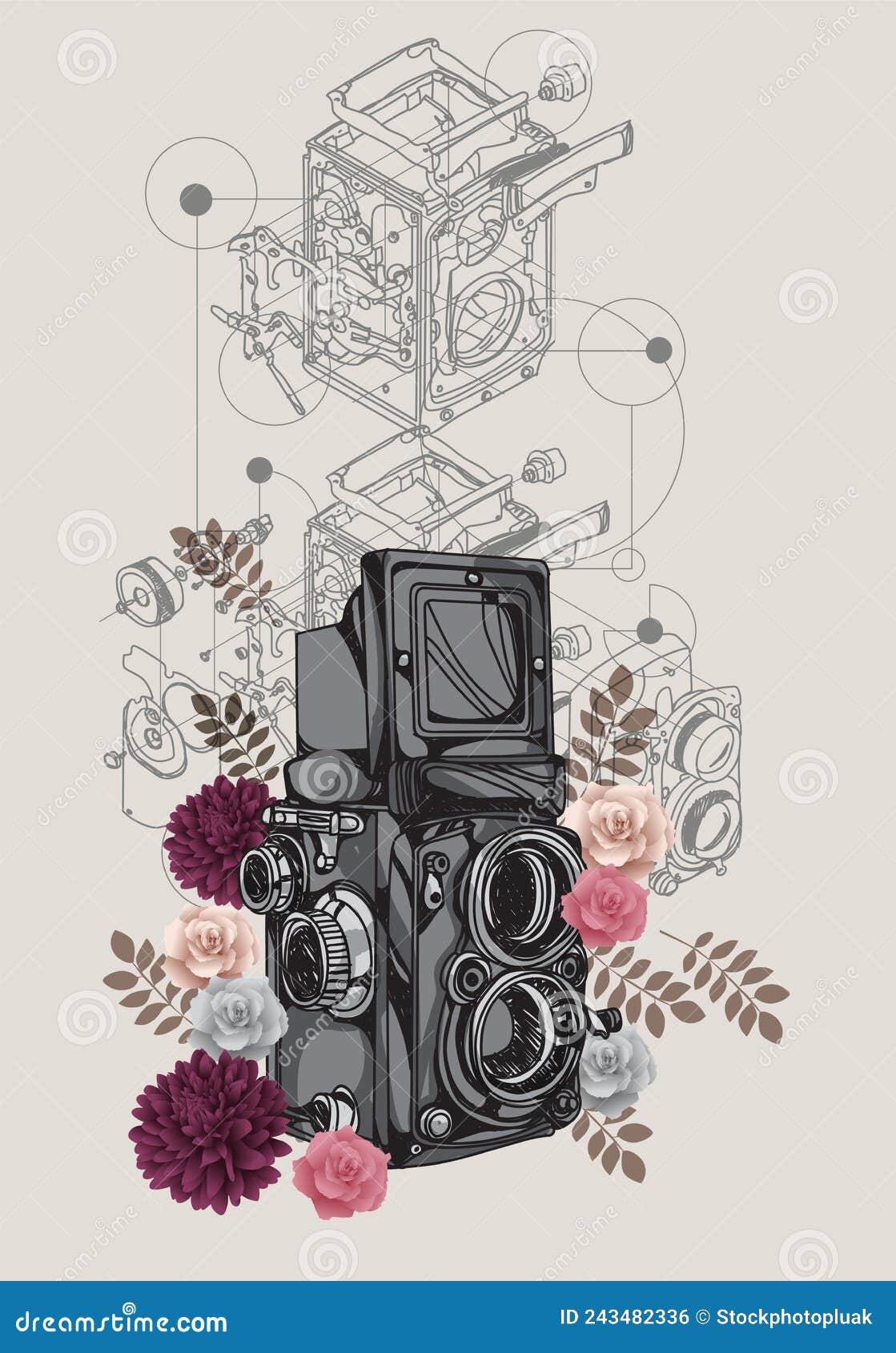 Camera Hand Drawing and Sketch Stock Vector - Illustration of drawn ...