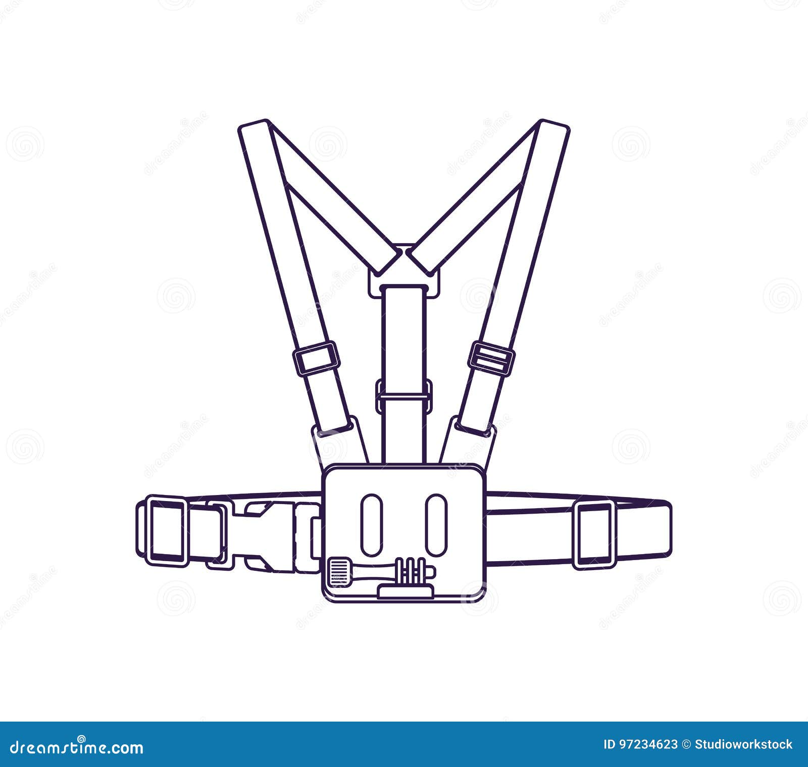 Camera Head Strap Vector Icon Stock Vector - Illustration of adventure ...