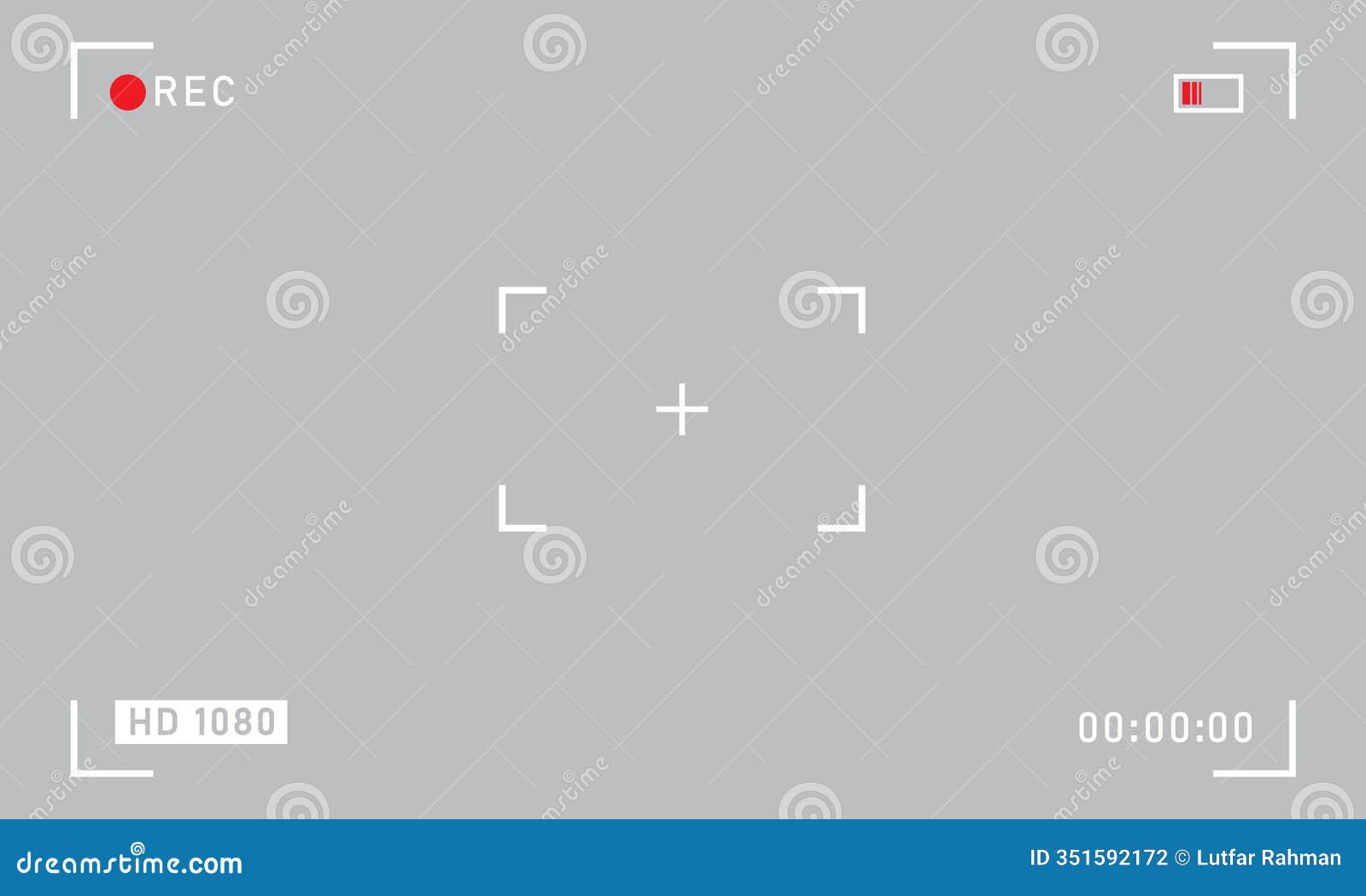Camera Horizontal Viewfinder Template On A Transparent Background. 4K ...