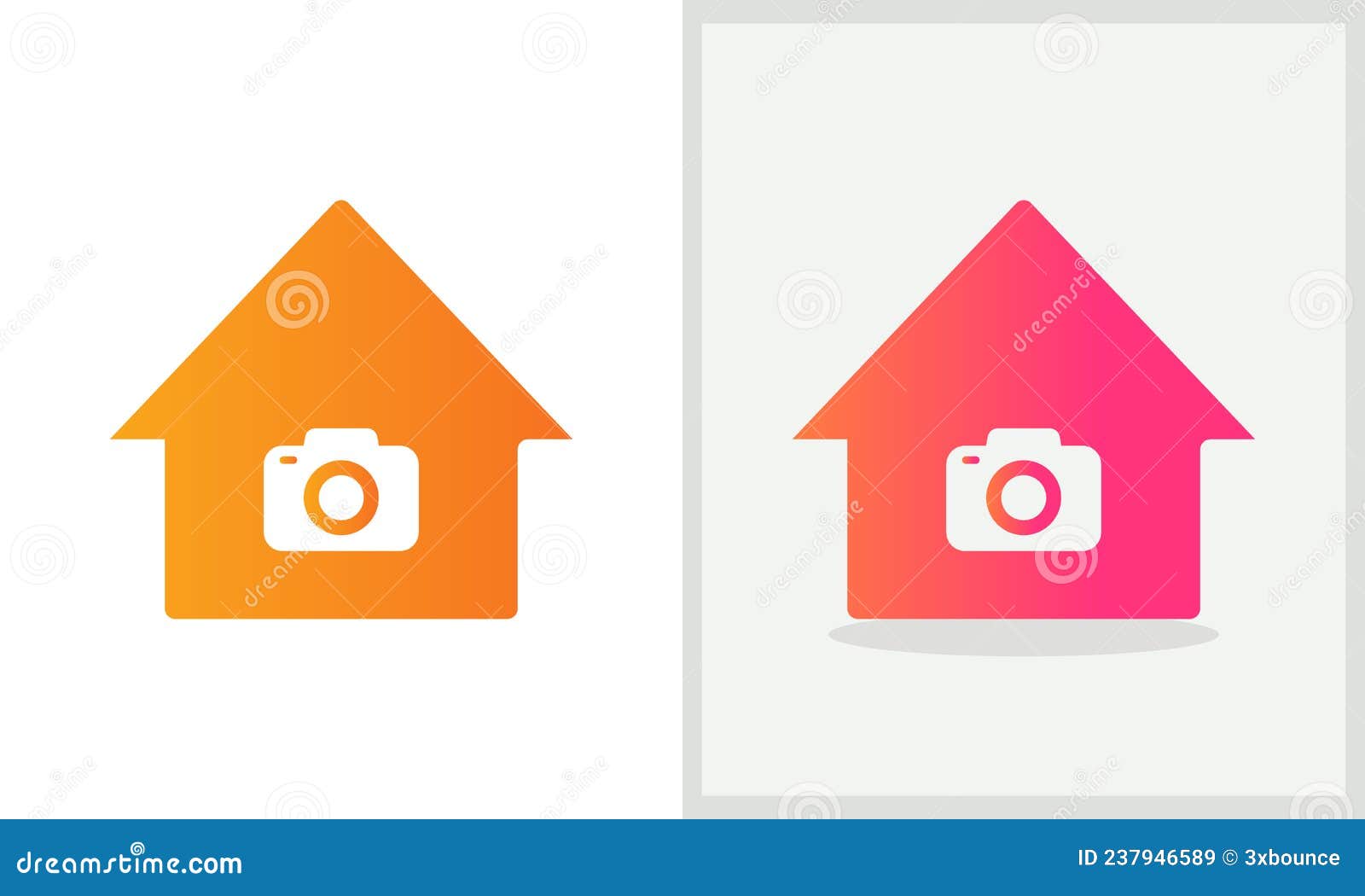 Camera House Logo Design. Home Logo with Camera Concept Vector Stock ...