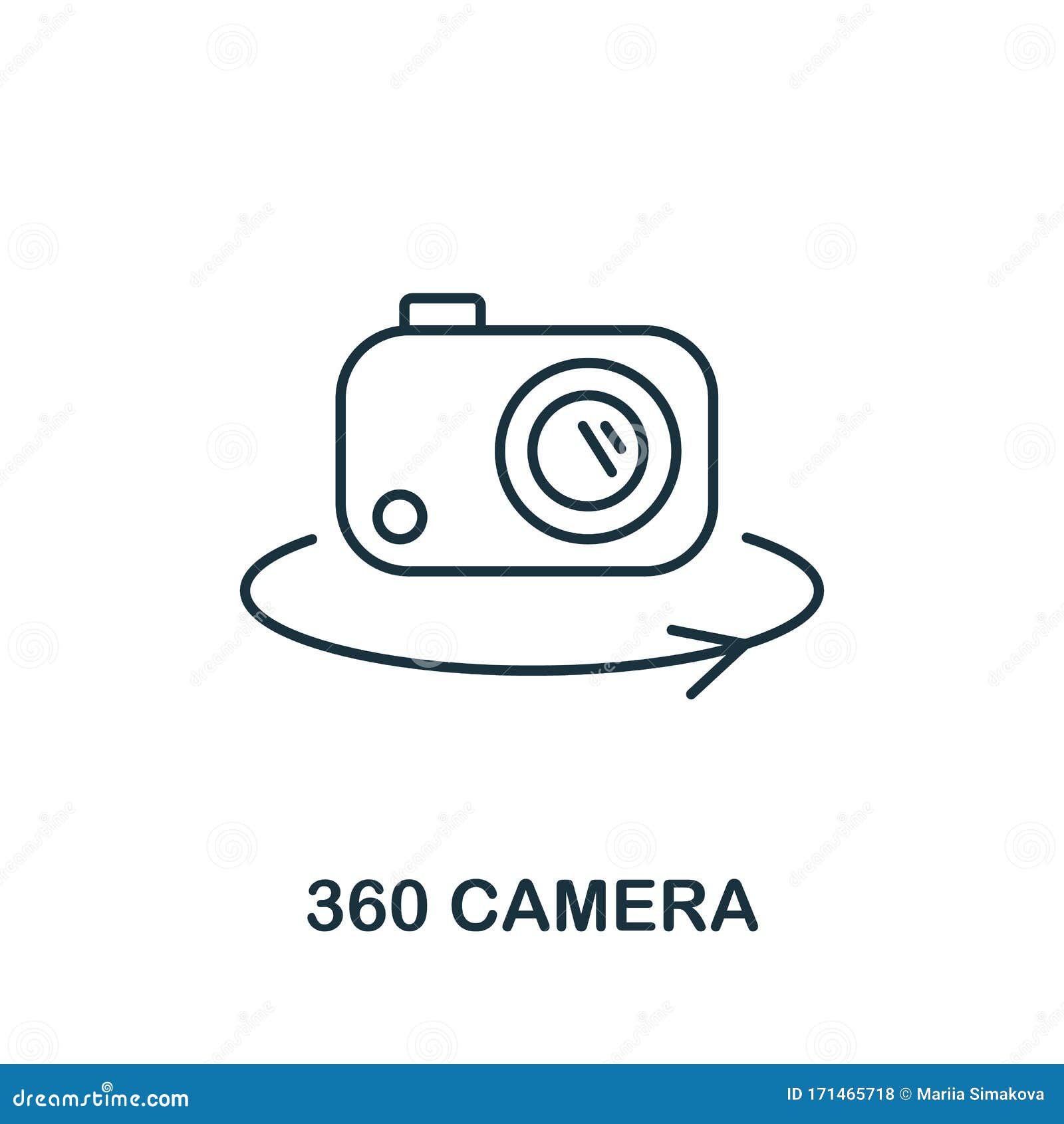 360 Camera Icon from Augmented Reality Collection. Simple Line Element ...