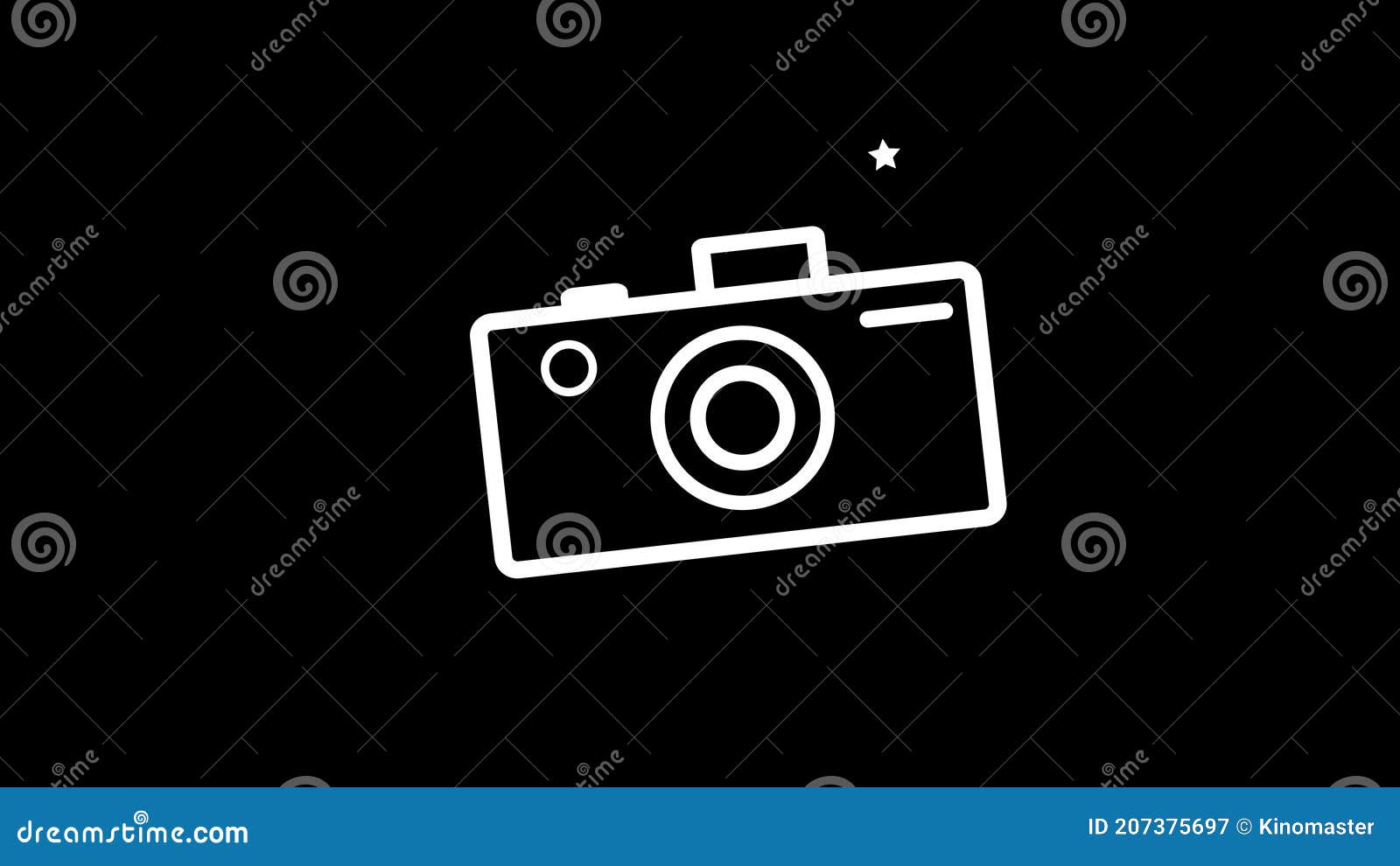 Camera Icon on Black Background, Button Collection Original ...