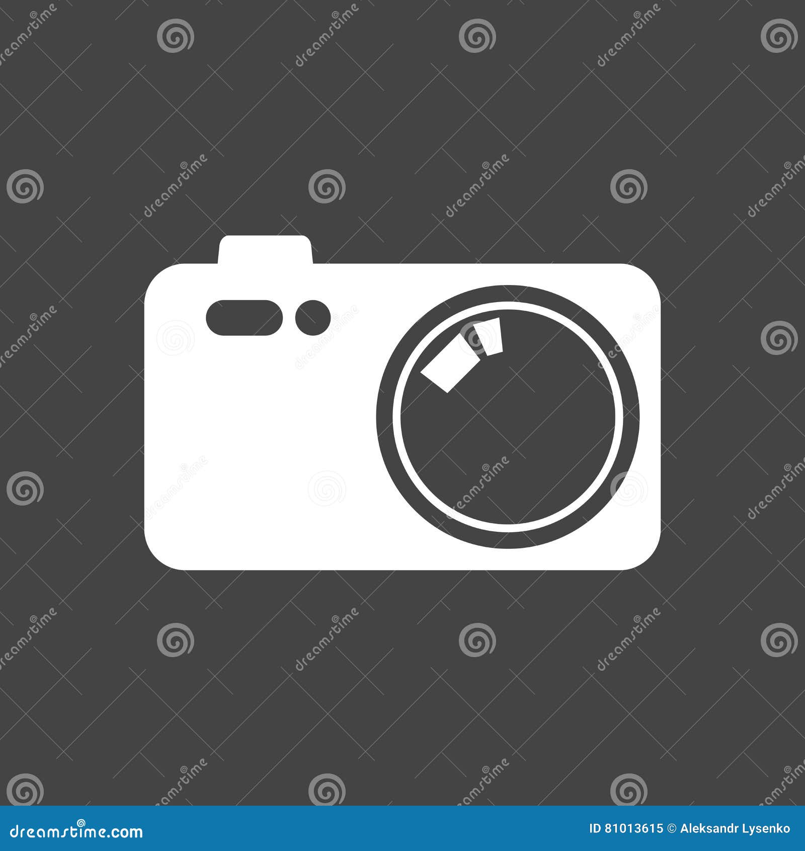 Camera Icon on Black Background. Stock Vector - Illustration of ...
