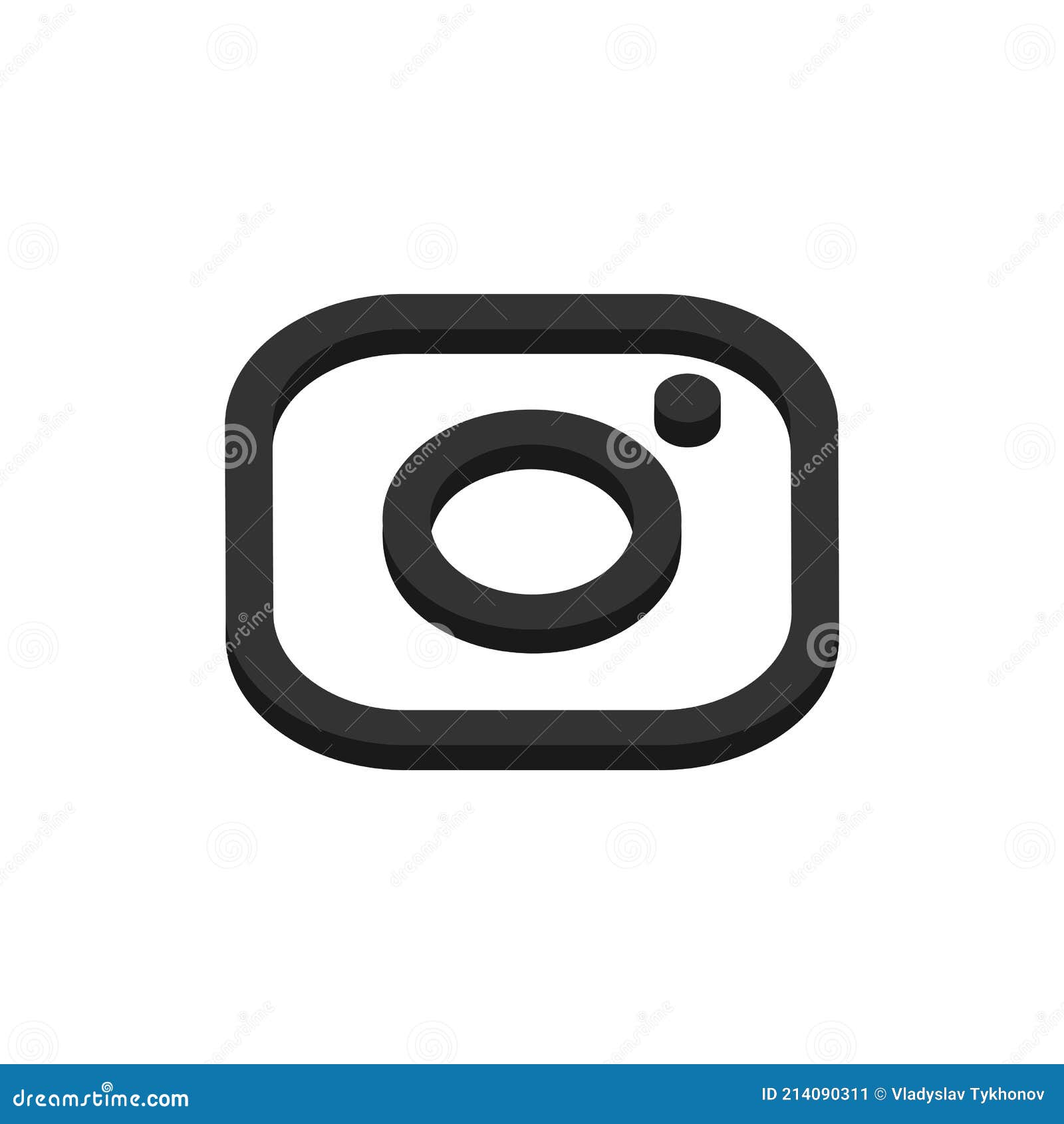 Camera Icon in Black. Camera Symbol with Lens and Flash Isolated on ...