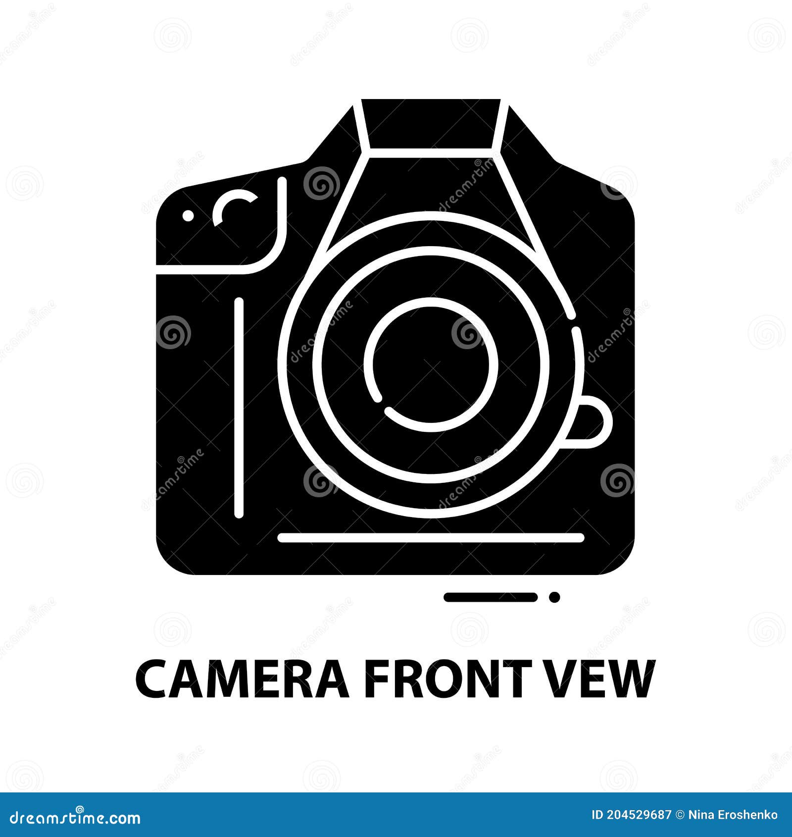 Camera Icon, Black Vector Sign with Editable Strokes, Concept ...