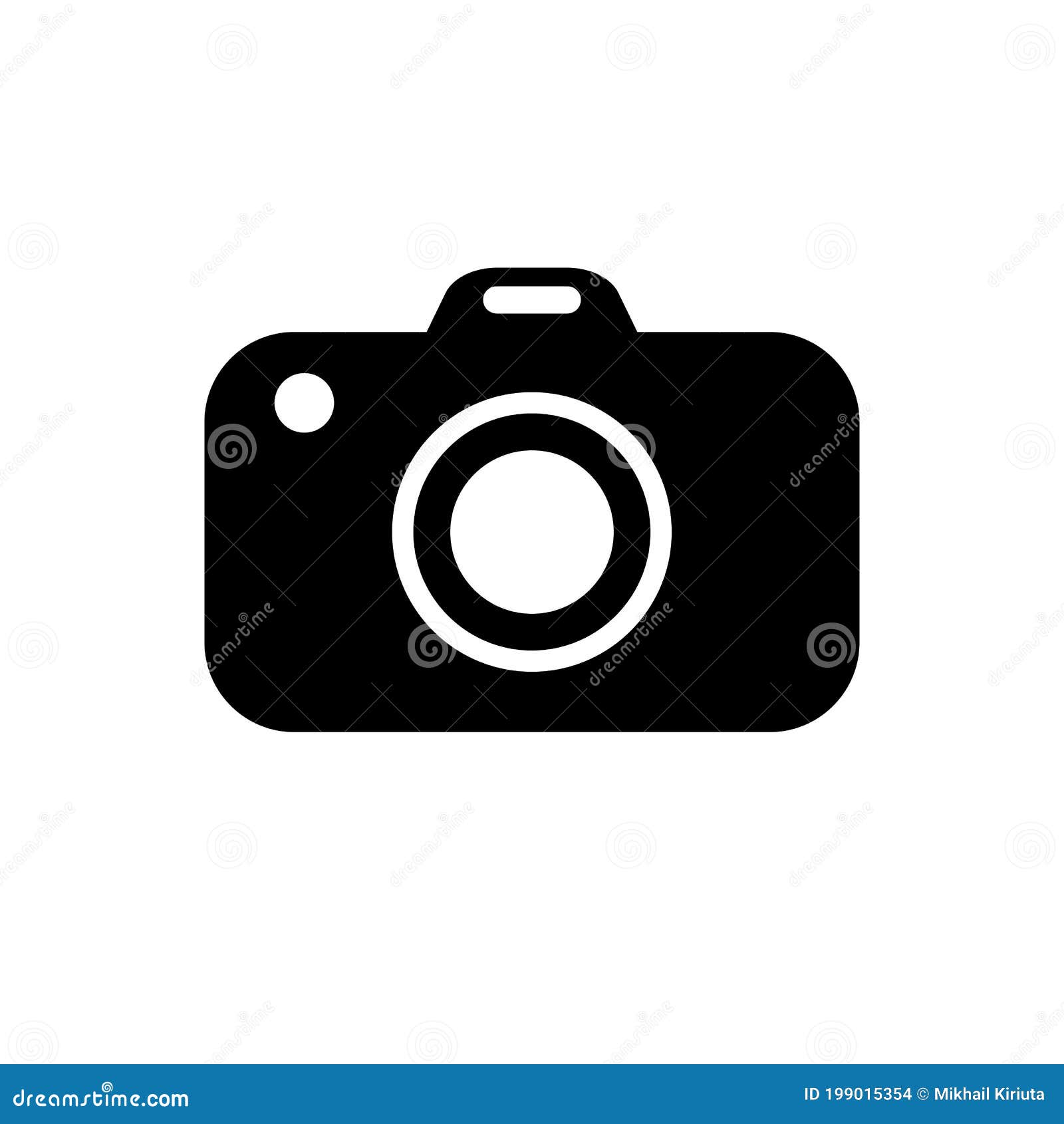 Camera Icon Black on White Background. Vector EPS10 Stock Illustration ...