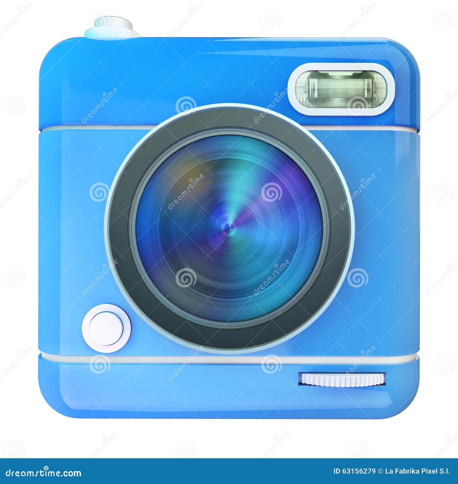 Camera icon blue stock illustration. Illustration of symbol - 63156279