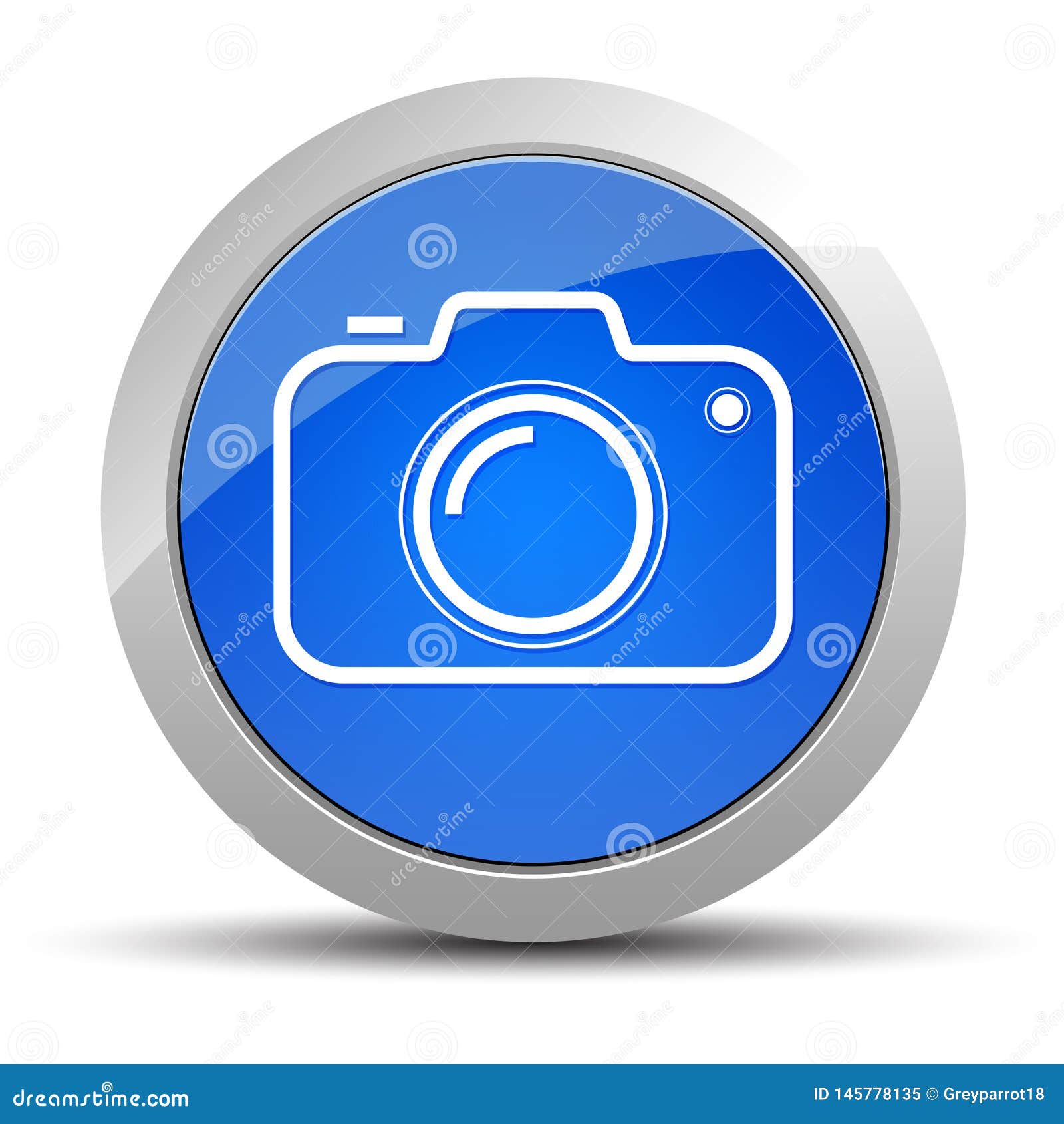 Camera Icon Blue Round Button Illustration Stock Illustration ...