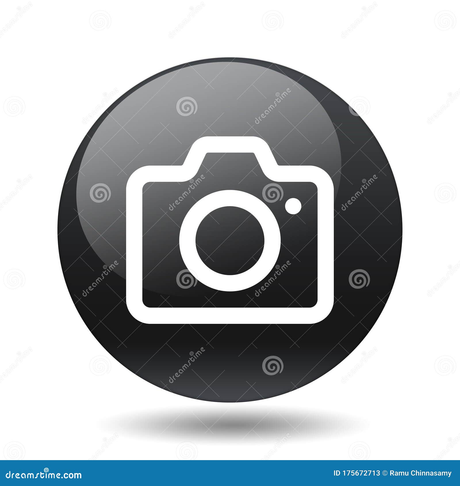 Camera icon button stock illustration. Illustration of banner - 175672713