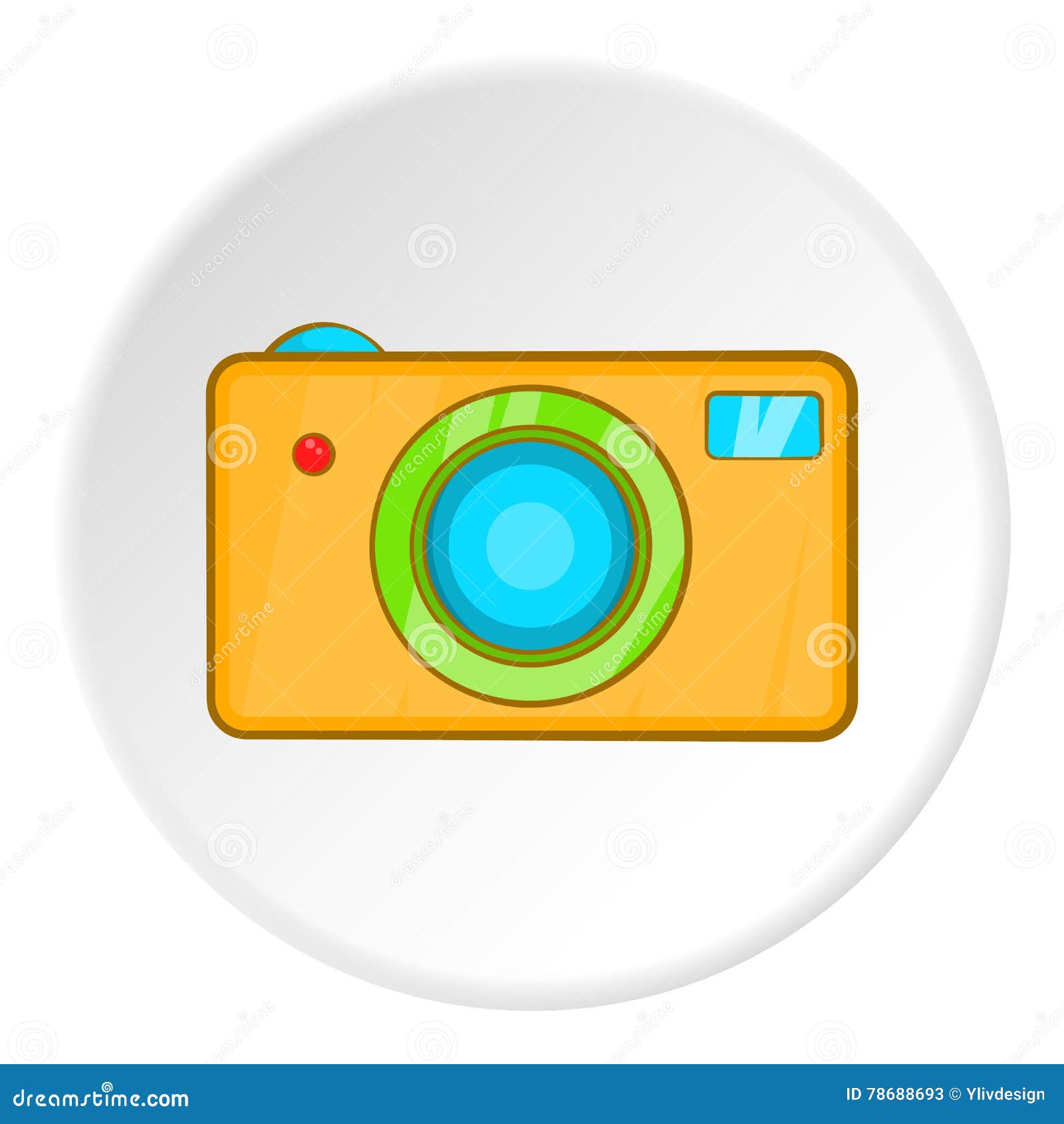 Camera icon, cartoon style stock vector. Illustration of device - 78688693