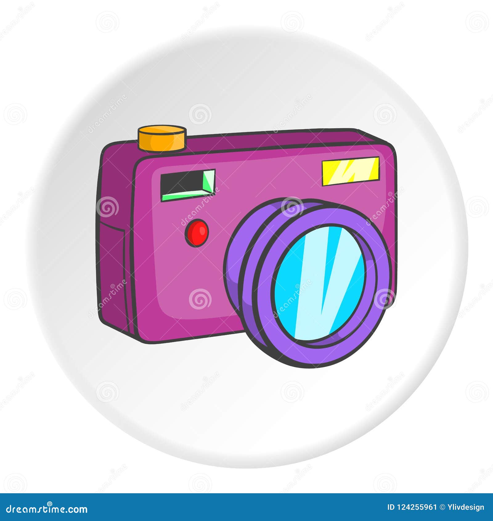 Camera icon, cartoon style stock illustration. Illustration of element ...