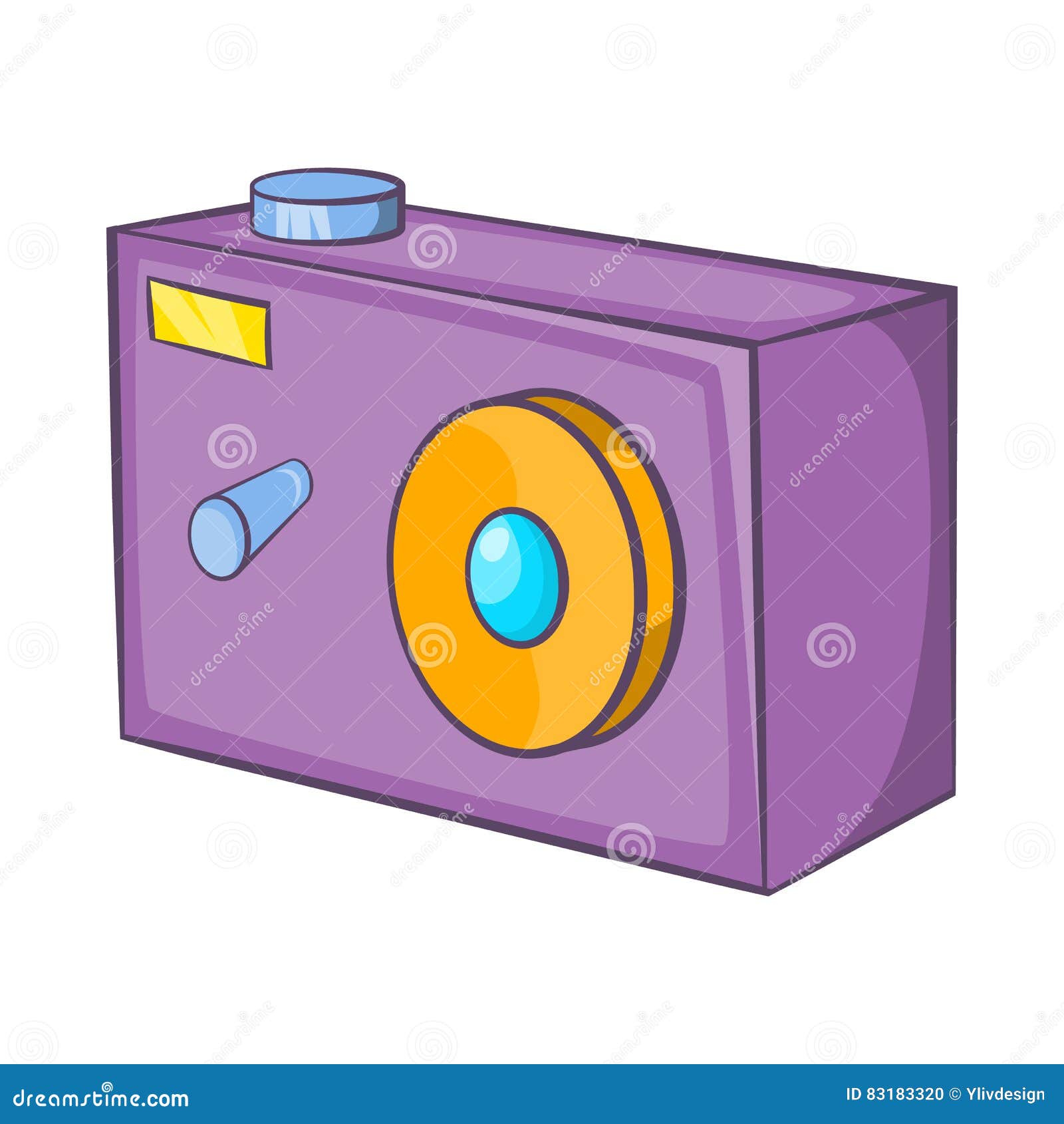 Camera Icon in Cartoon Style Stock Vector - Illustration of digital ...