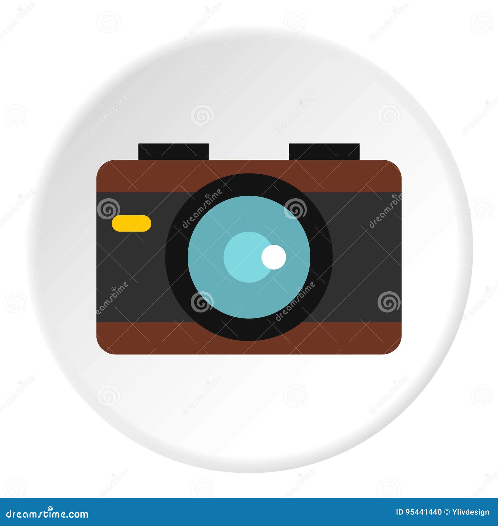 Camera icon circle stock vector. Illustration of digital - 95441440