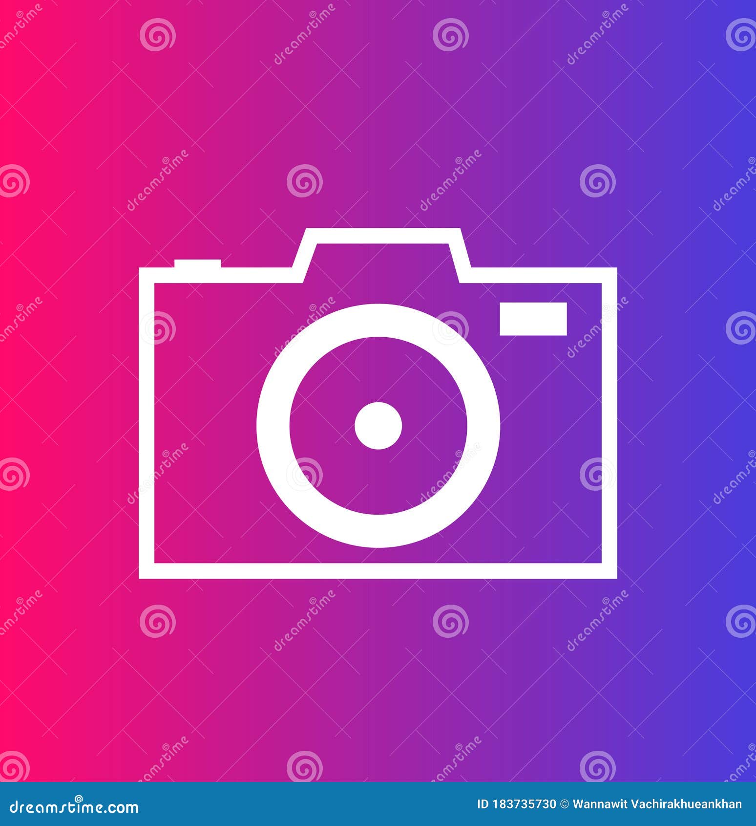 Camera Icon on the Color Background Stock Vector - Illustration of lens ...