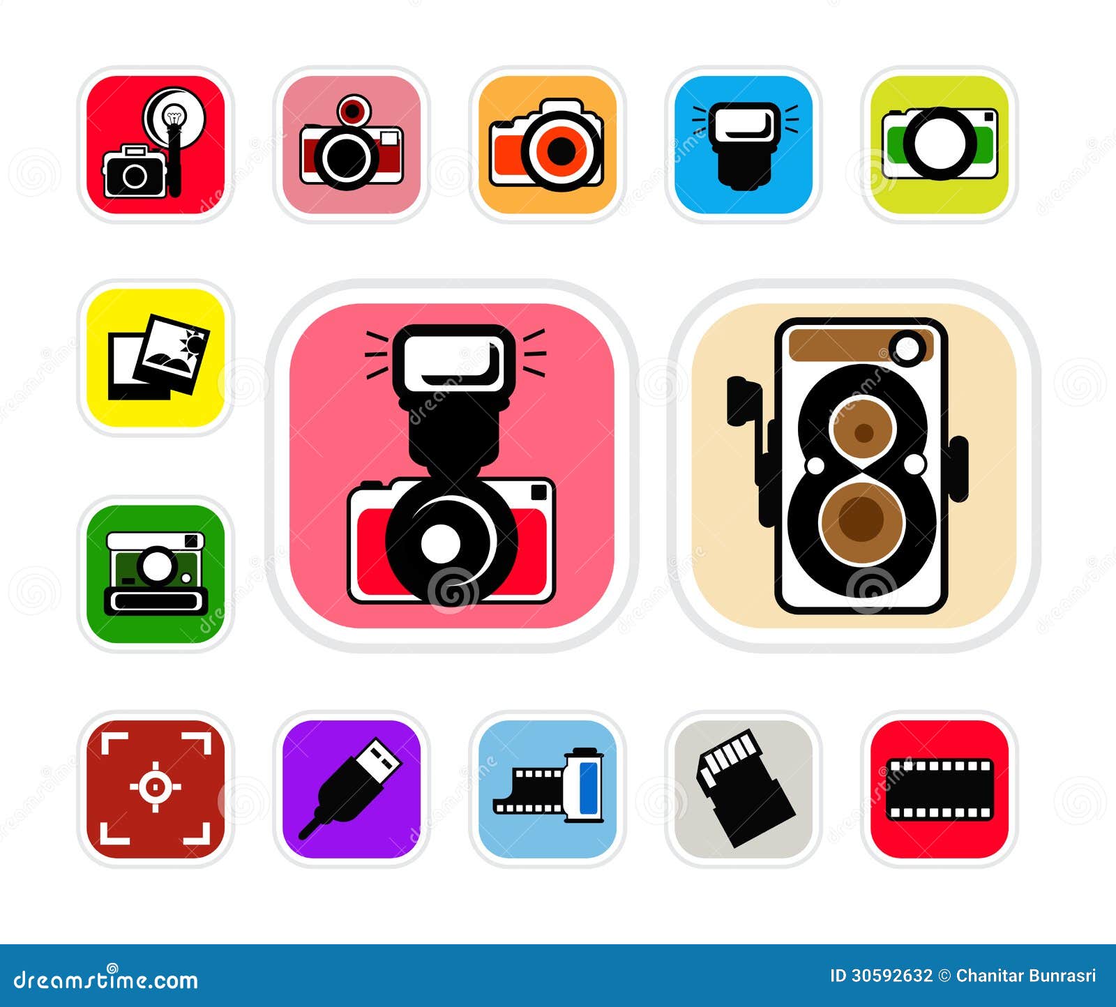 Camera icon stock vector. Illustration of camera, cute - 30592632