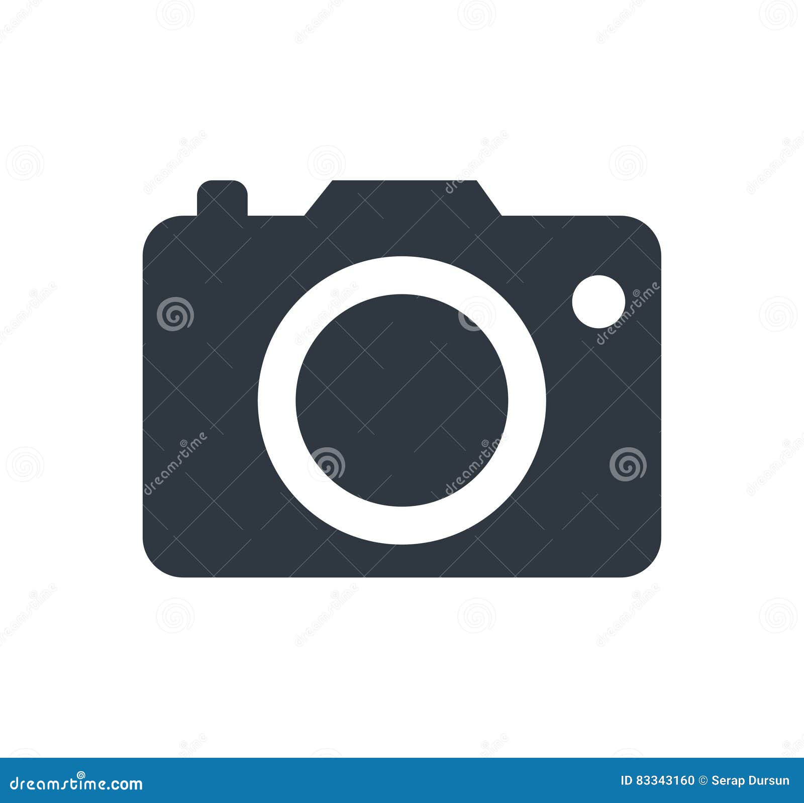 Camera Icon, For Photo Studios, Documents, Model Photo. A Black ...
