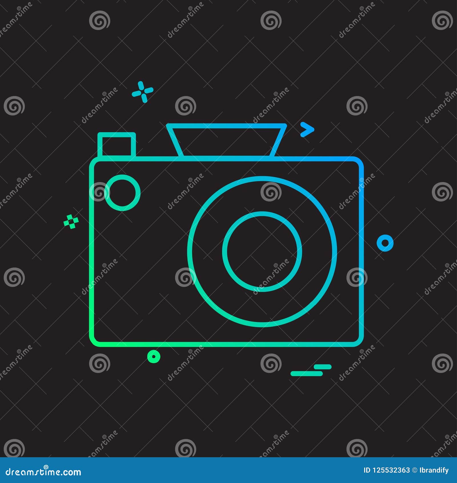 Camera icon design vector stock vector. Illustration of black - 125532363