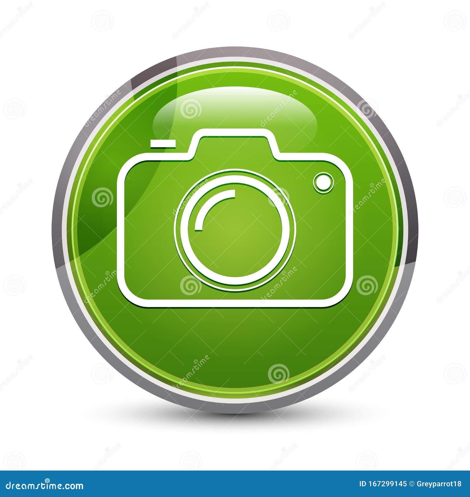 Camera Icon Elegant Green Round Button Vector Illustration Stock Vector ...