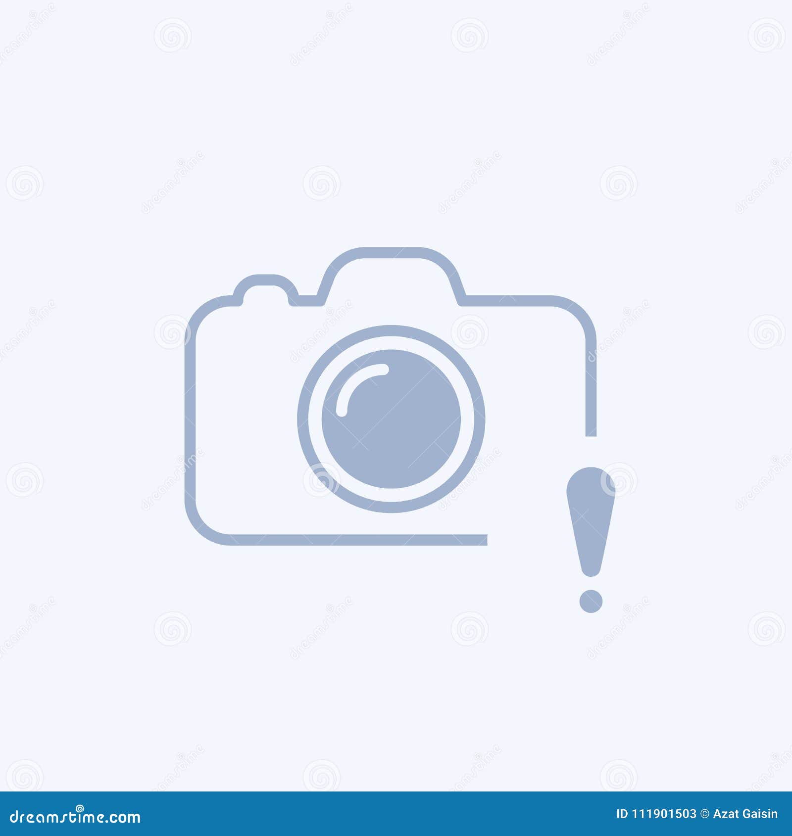 Camera Icon with Exclamation Mark. Camera Icon and Alert, Error, Alarm ...