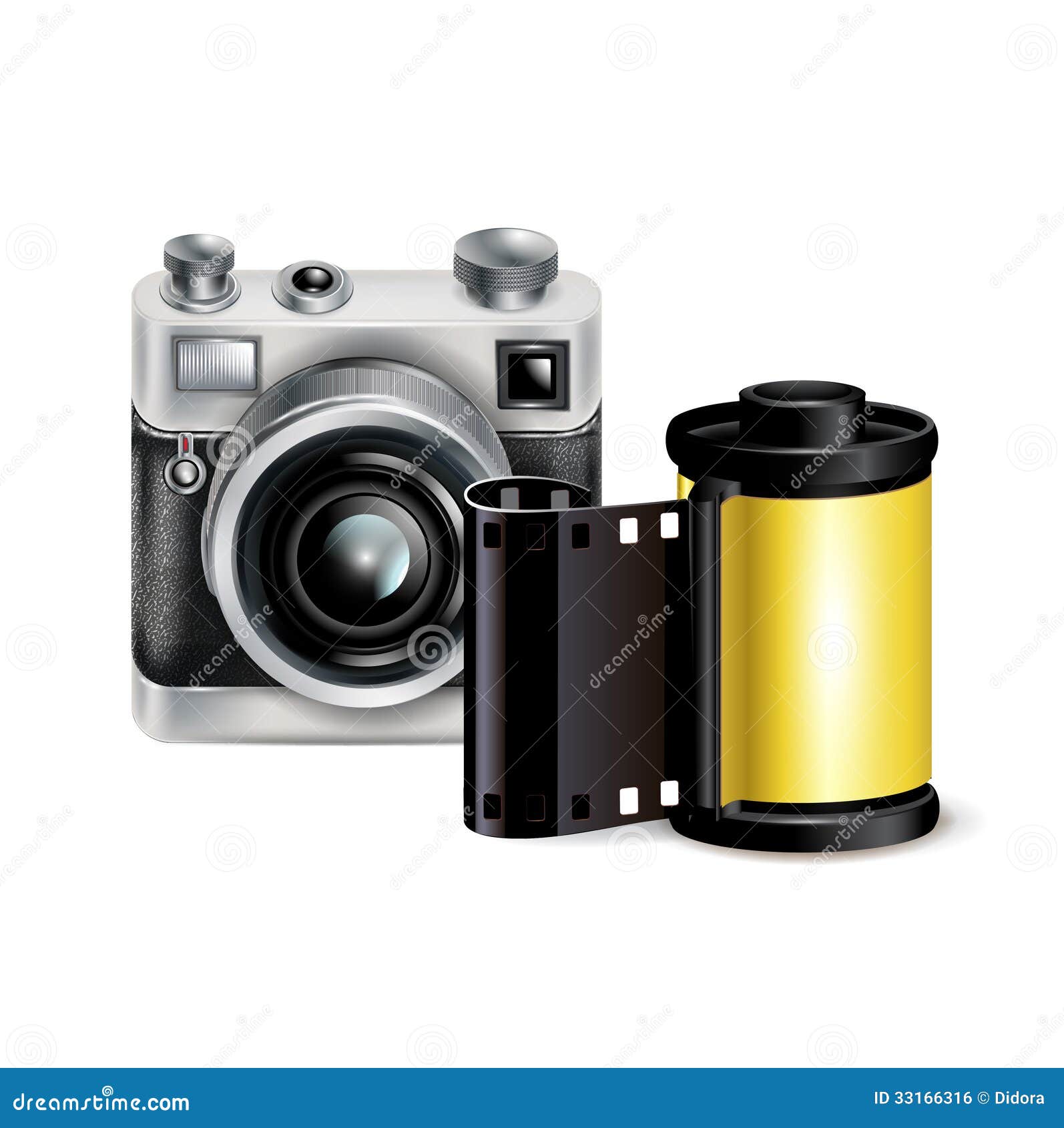 Camera Icon And Film Role Isolated Vector Illustration | CartoonDealer ...