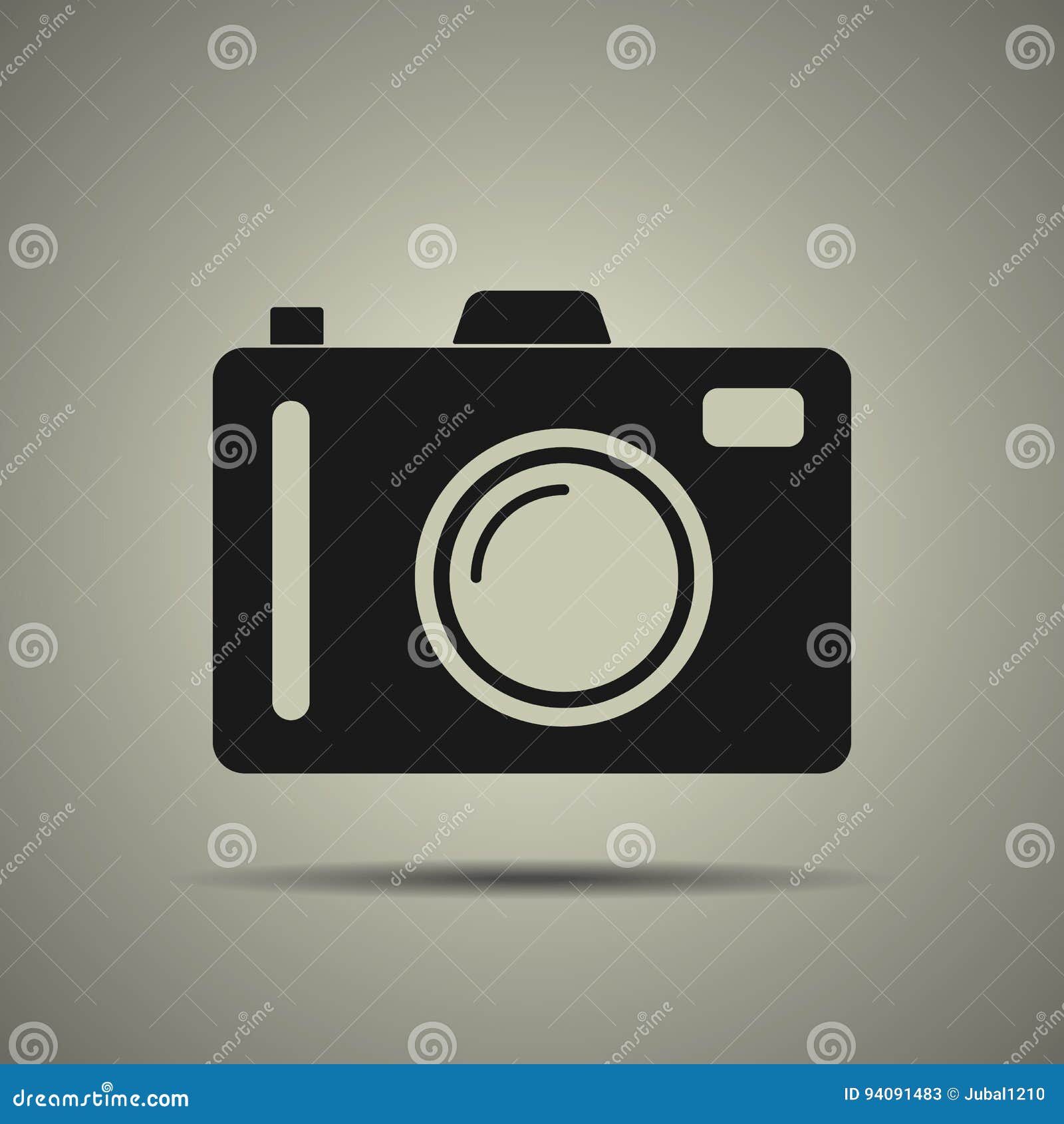 Camera Icon in Flat Style Isolated on Grey Background Stock Vector ...