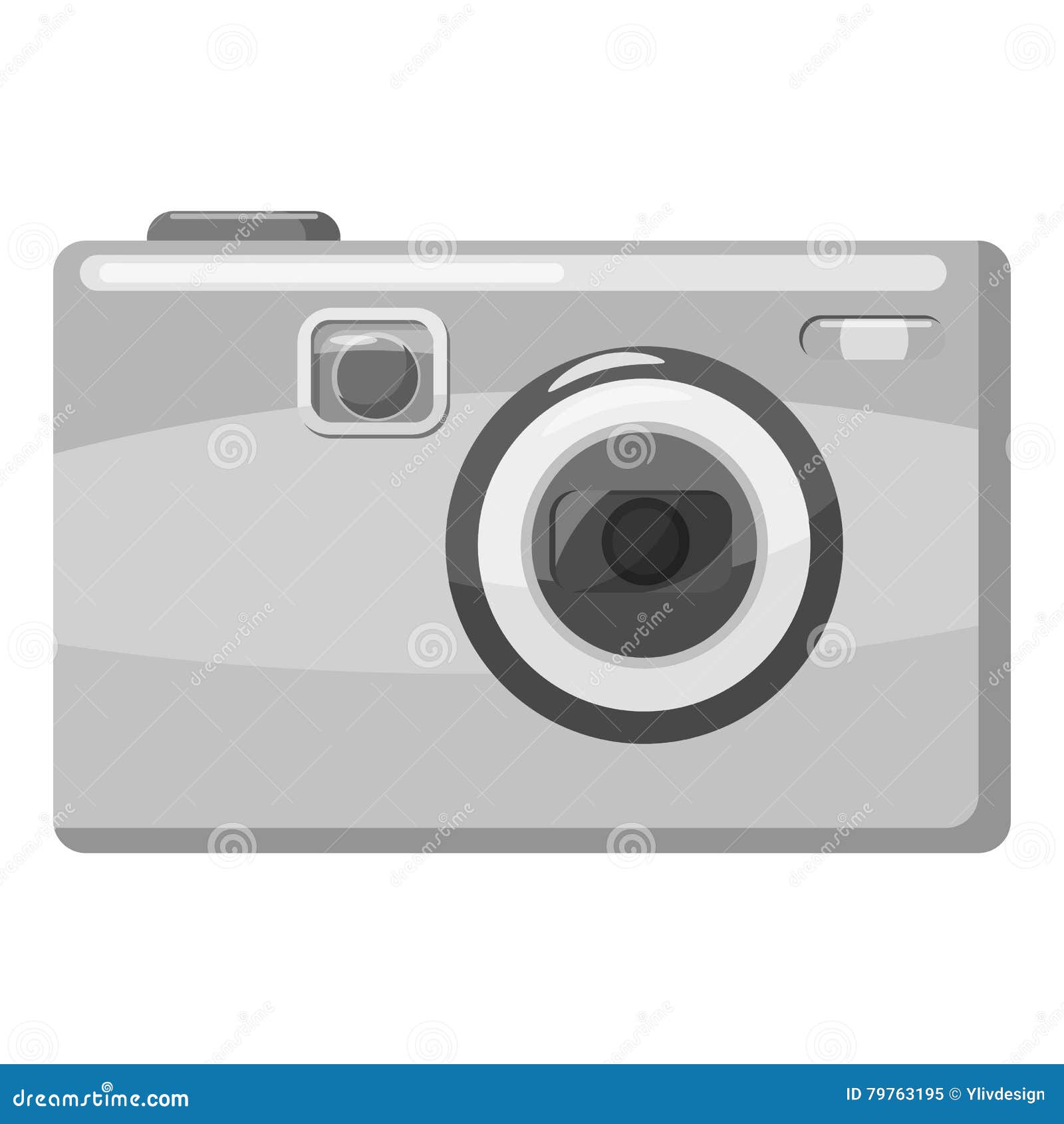 Camera Icon, Gray Monochrome Style Stock Vector - Illustration of icon ...