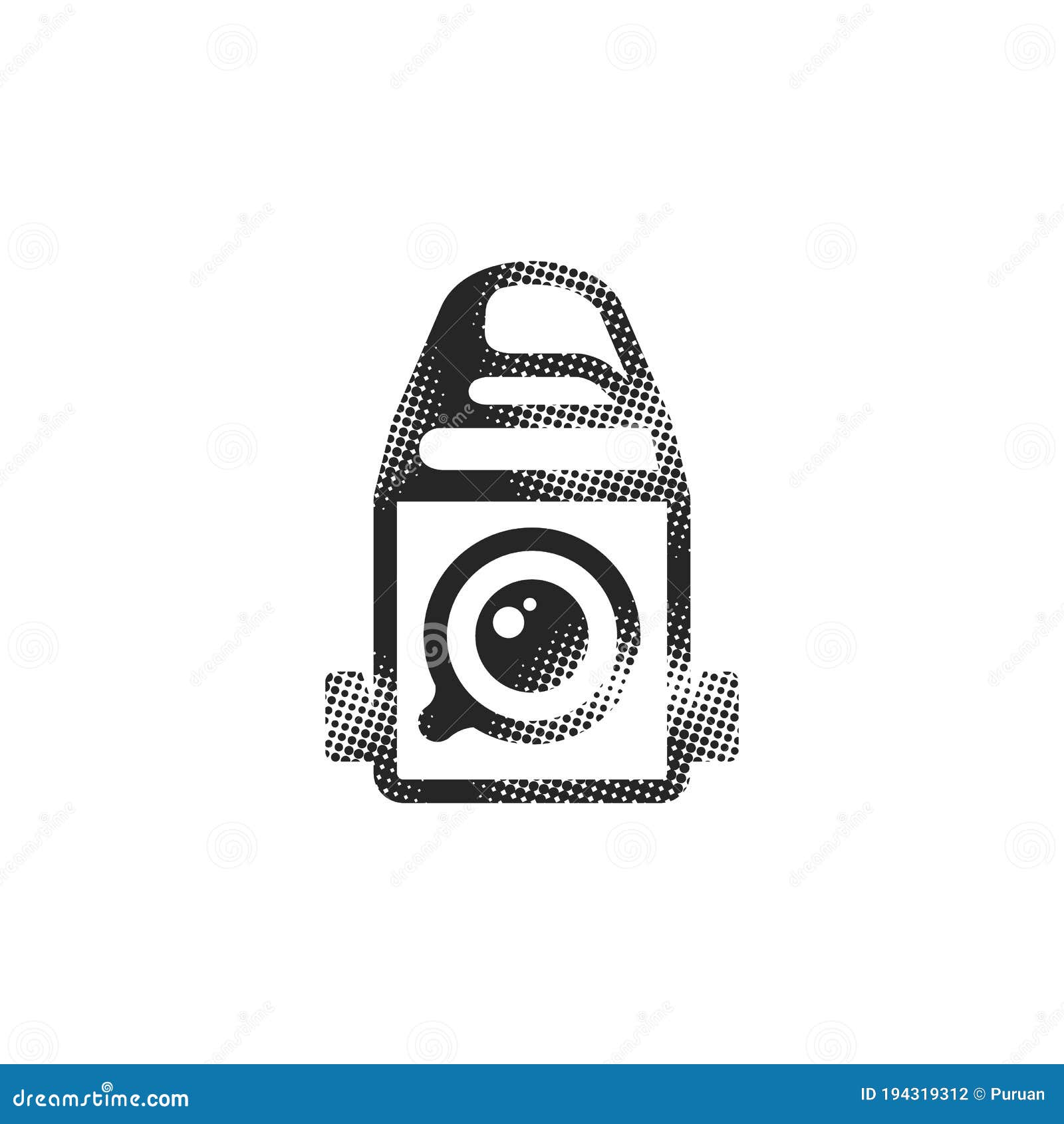 Halftone Icon - Camera stock vector. Illustration of equipment - 194319312