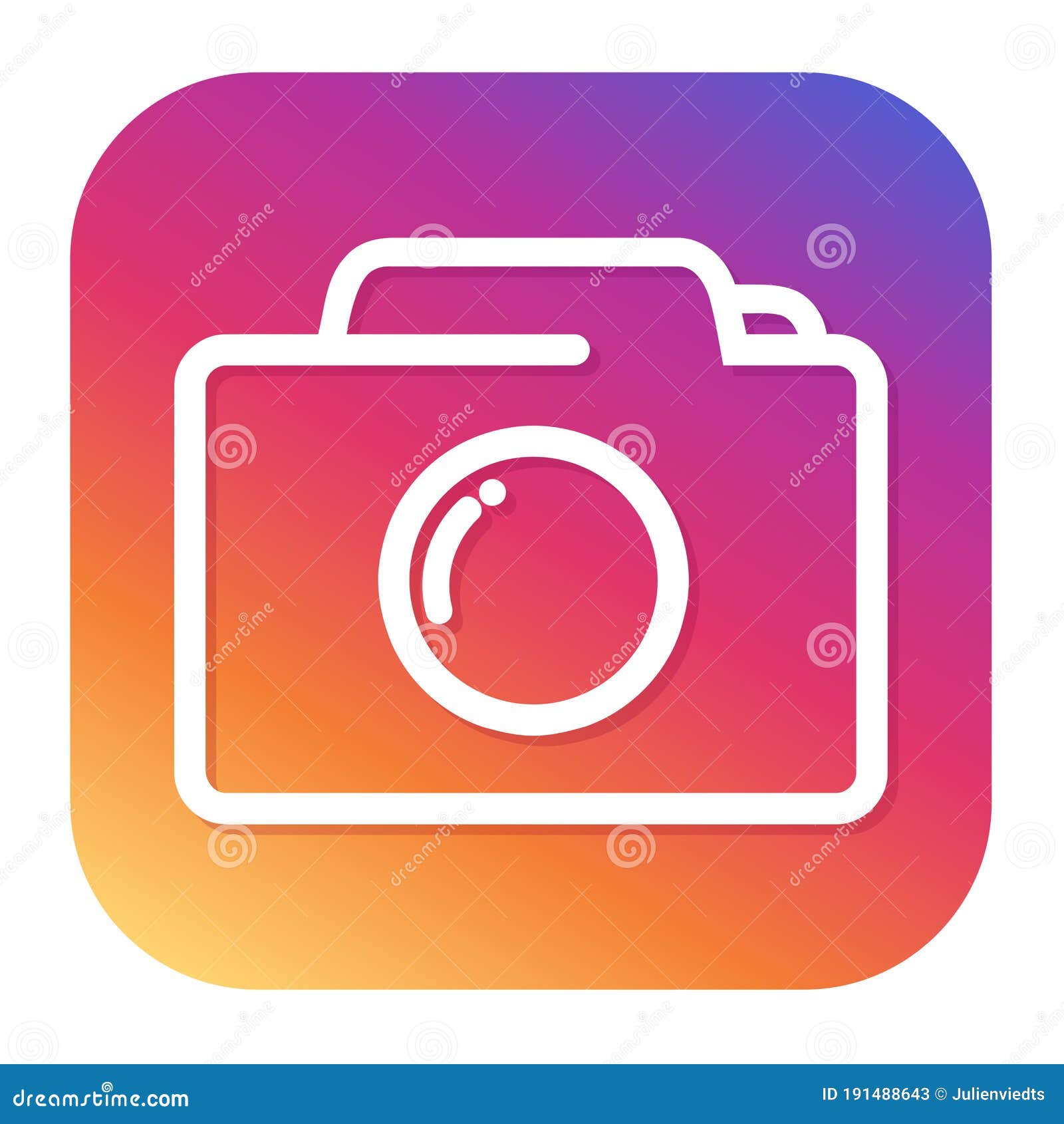 Camera Icon with Hipster Button Stock Illustration - Illustration of ...