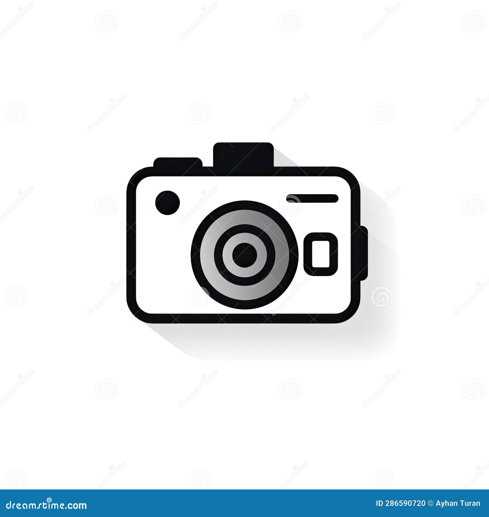 Camera Icon Isolated White Background . Stock Illustration ...