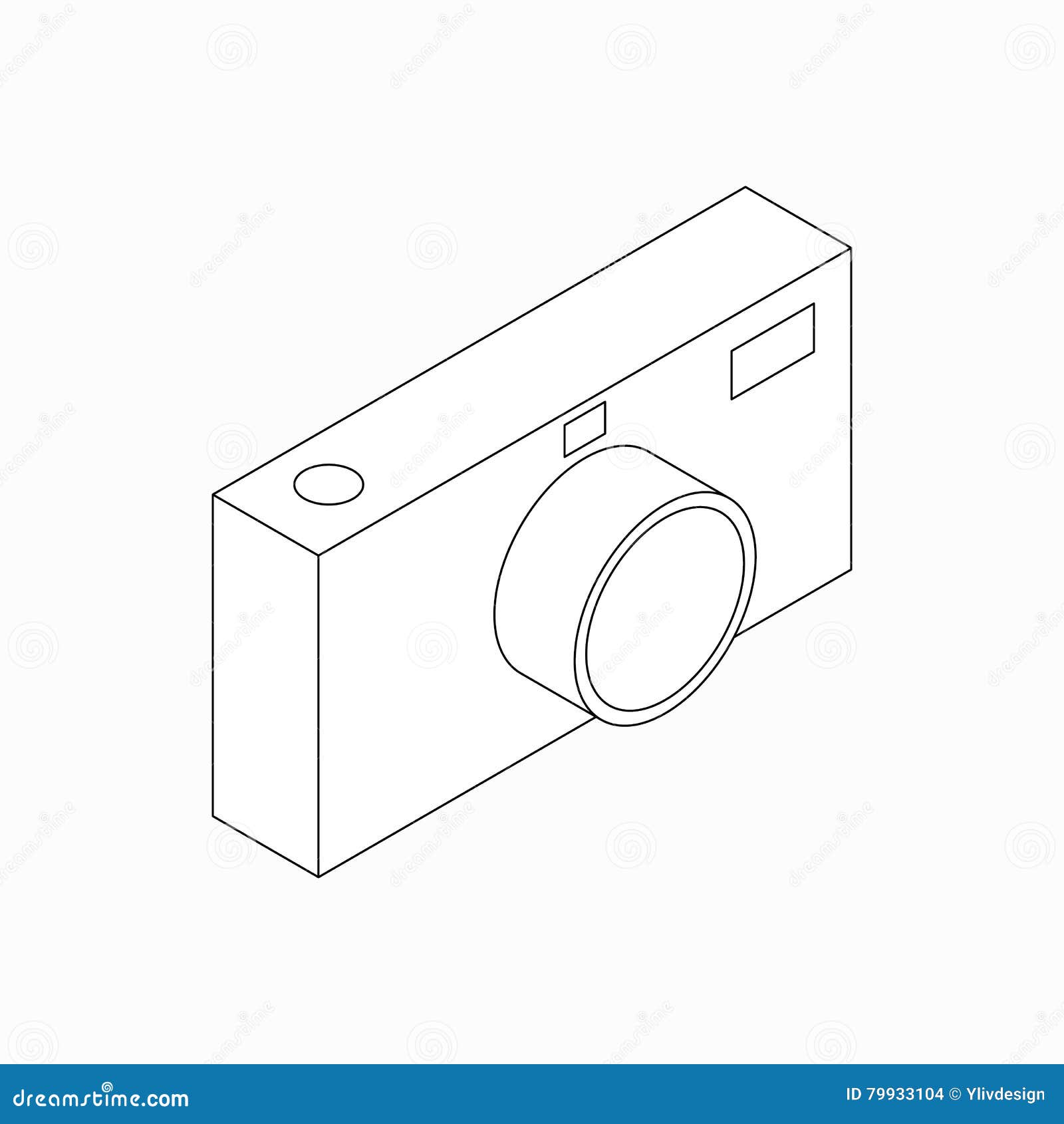 Camera Icon, Isometric 3d Style Stock Vector - Illustration of frame ...
