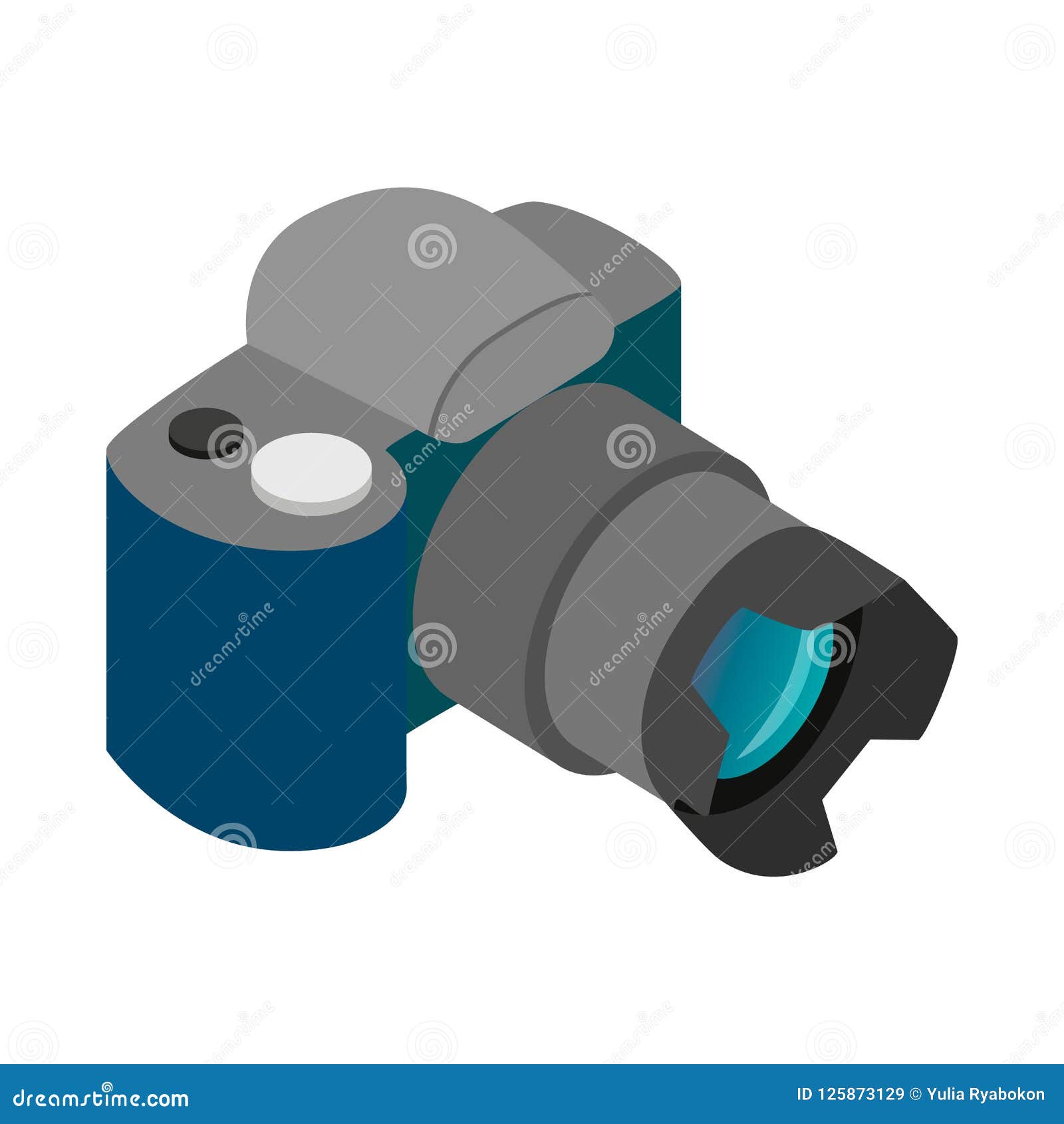 Camera Icon, Isometric 3d Style Stock Illustration - Illustration of ...