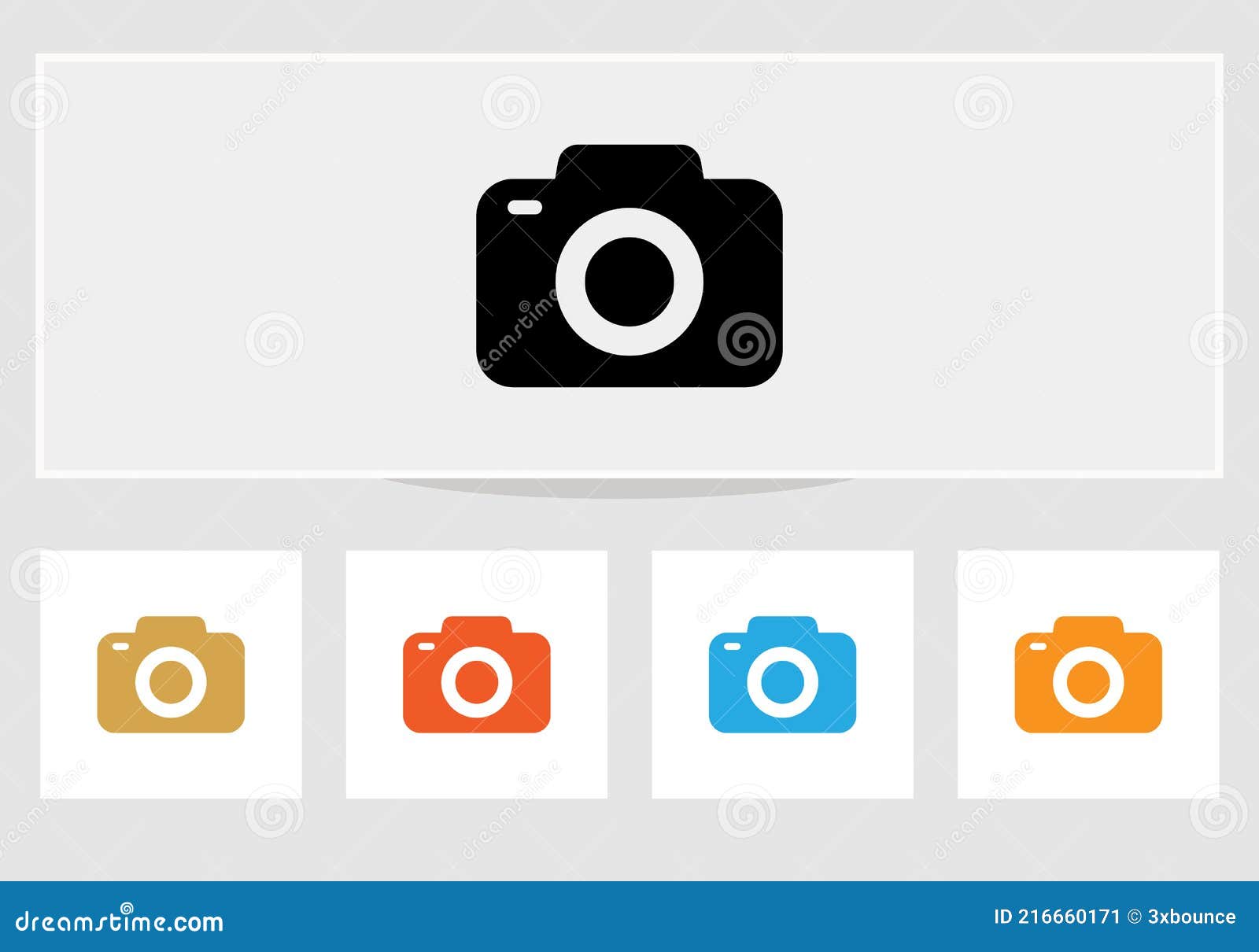 Camera Icon. Modern Camera Icon with Various Color Stock Vector ...