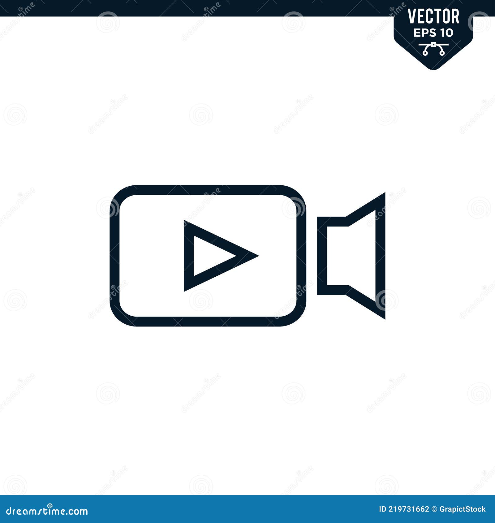 Camera Icon Outlined Style, Editable Stroke Vector Stock Vector ...