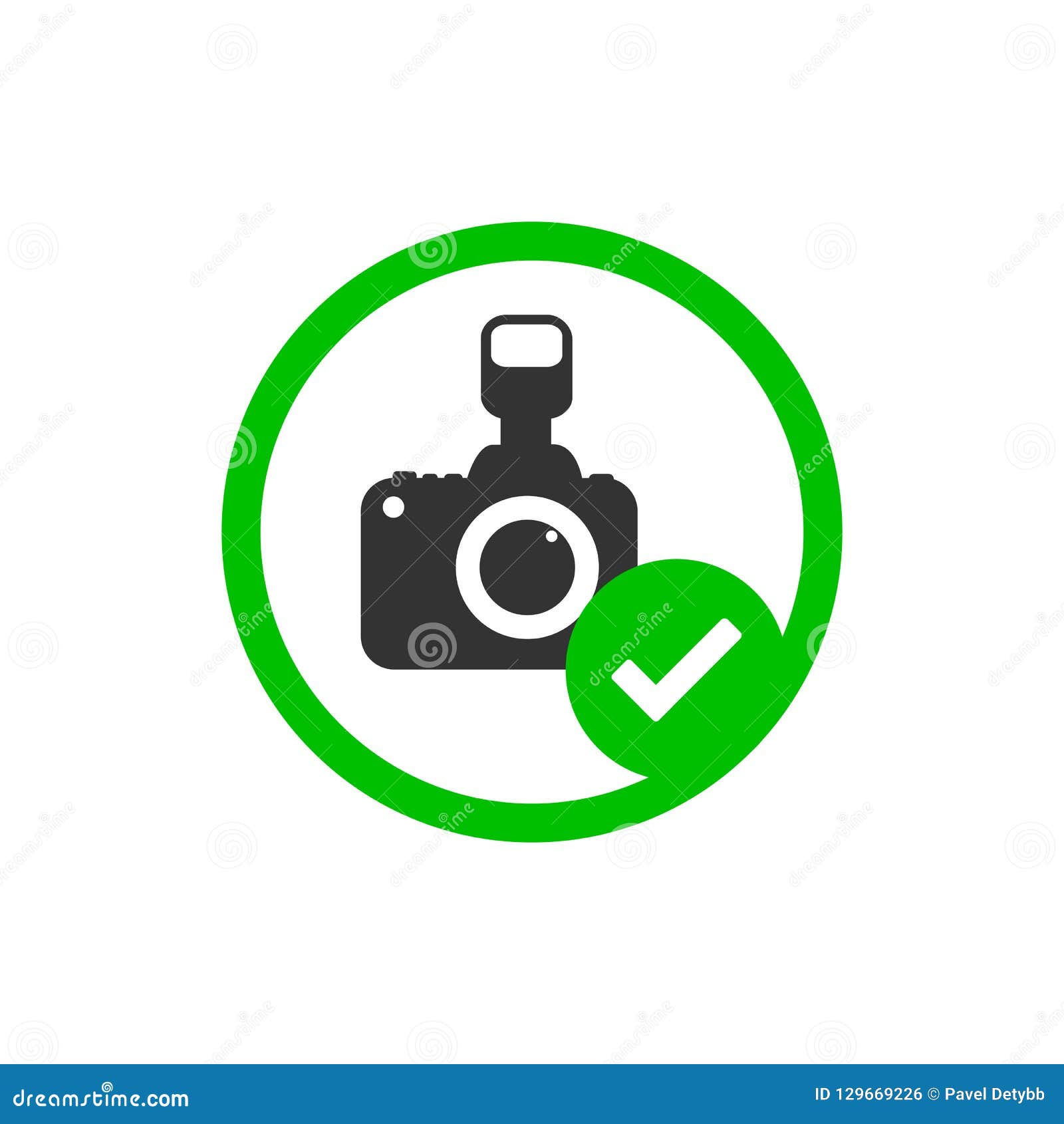 Camera Icon. Photo Allowed Sign. Vector Illustration, Flat Design ...