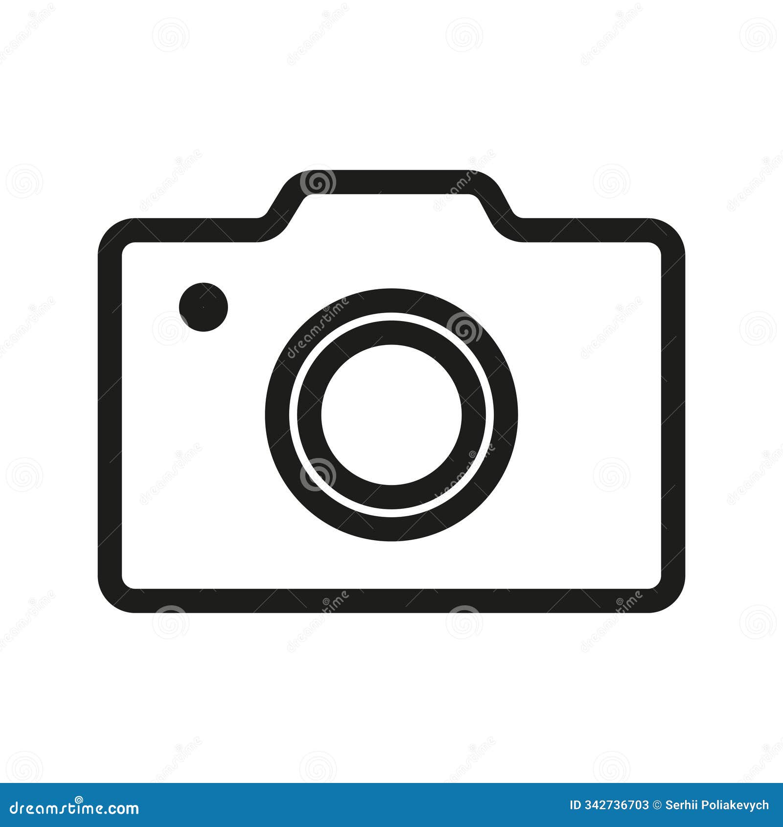 Camera Icon. Photography Symbol. Simple Camera Outline. Vector Graphic ...