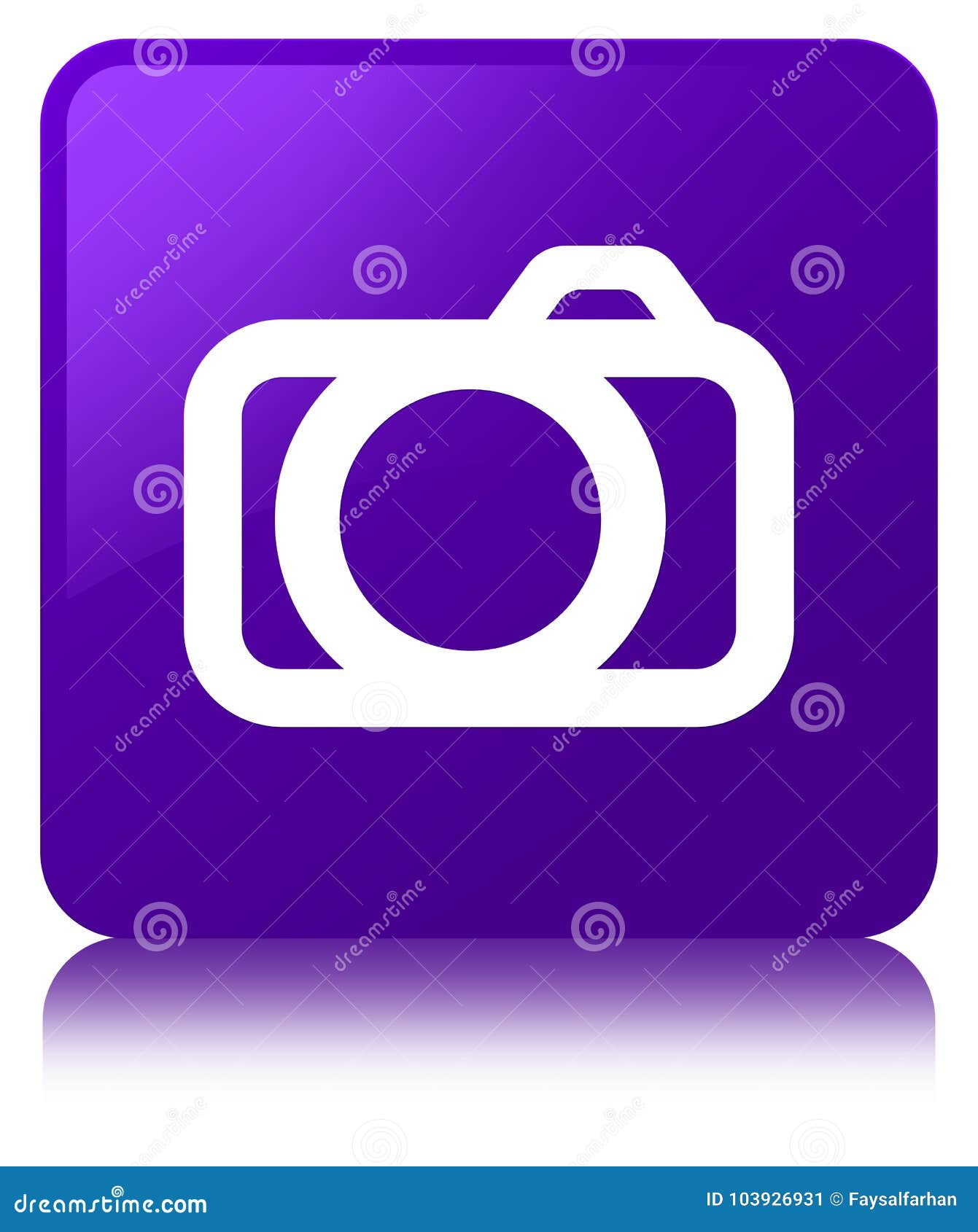 Camera Icon Purple Square Button Stock Illustration - Illustration of ...