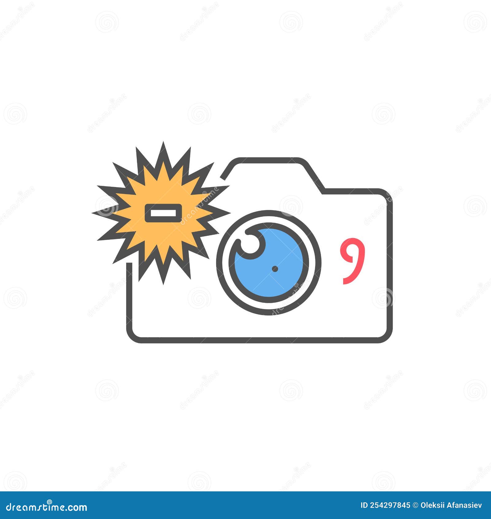Camera Icon. Camera Related Vector Line Icon Stock Vector ...