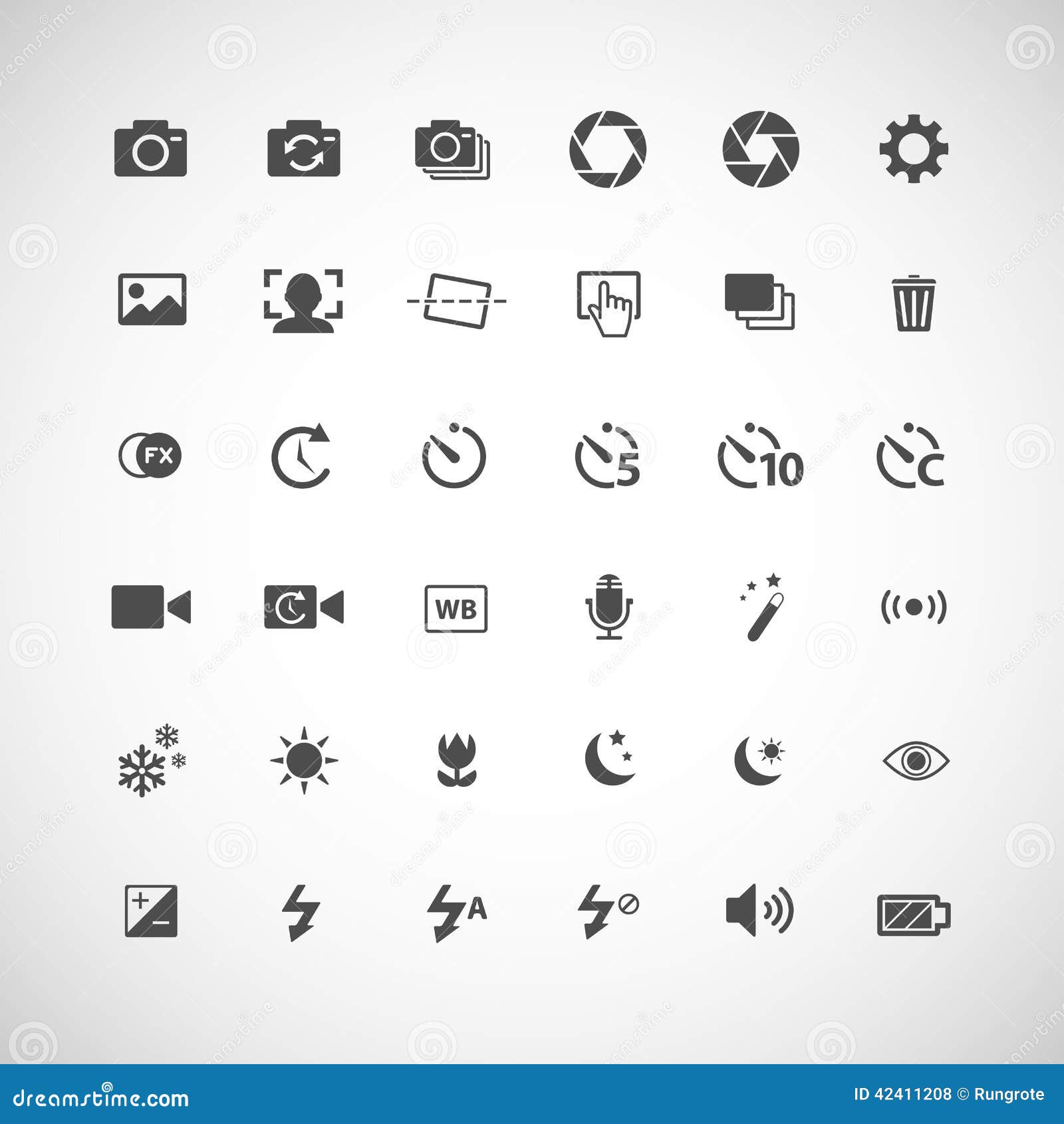 Camera Icon, For Photo Studios, Documents, Model Photo. A Black ...