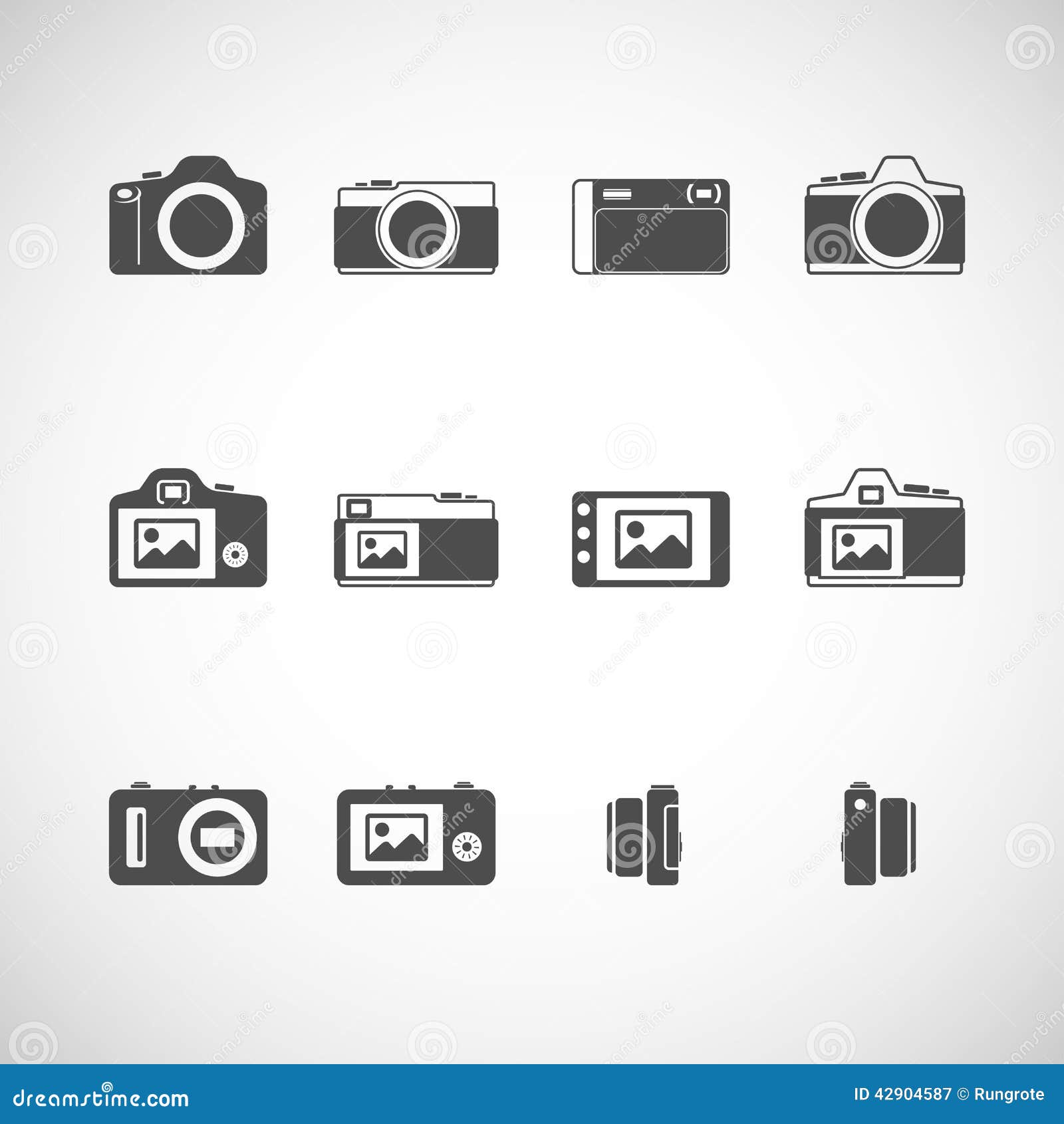 Camera Icon Set, Vector Eps10 Stock Vector - Illustration of millorless ...