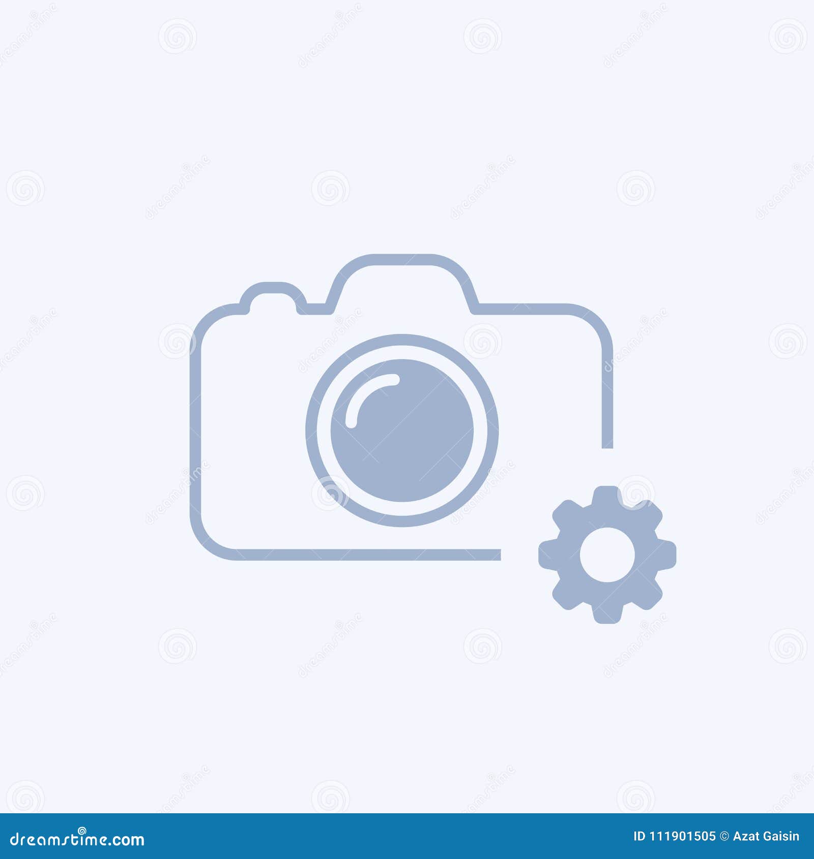 Camera Icon with Settings Sign. Camera Icon and Customize, Setup ...
