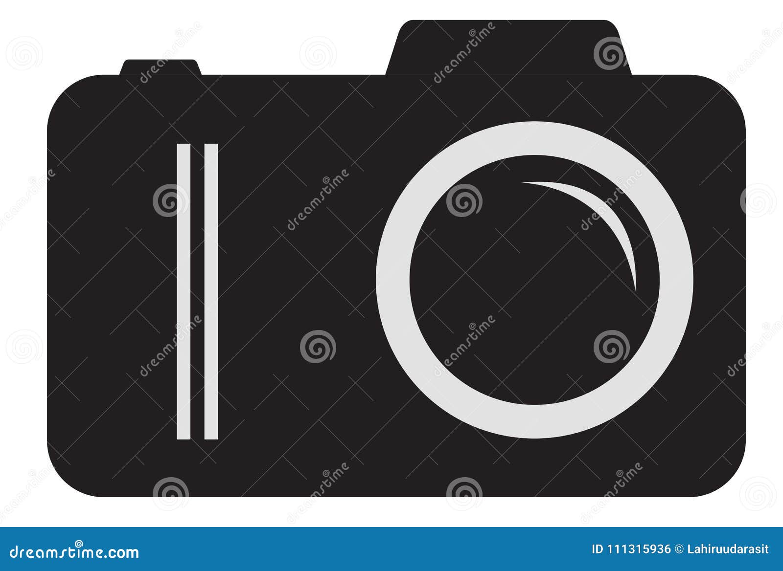Camera icon silhouette stock vector. Illustration of abstract - 111315936