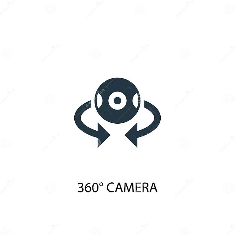 360 Camera Icon. Simple Element Stock Vector - Illustration of virtual ...