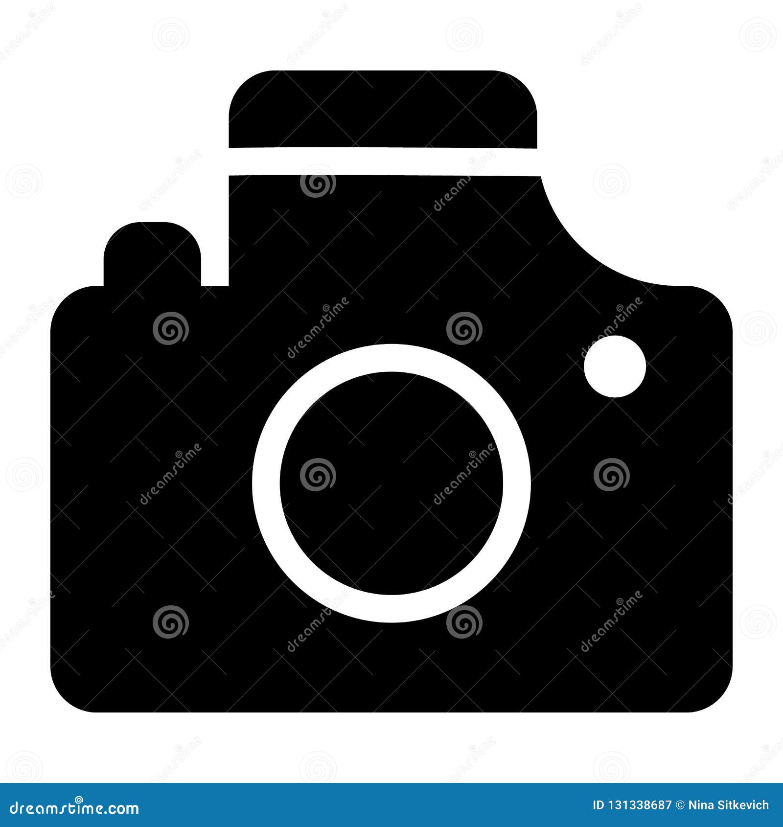 Camera icon, simple style stock vector. Illustration of concept - 131338687