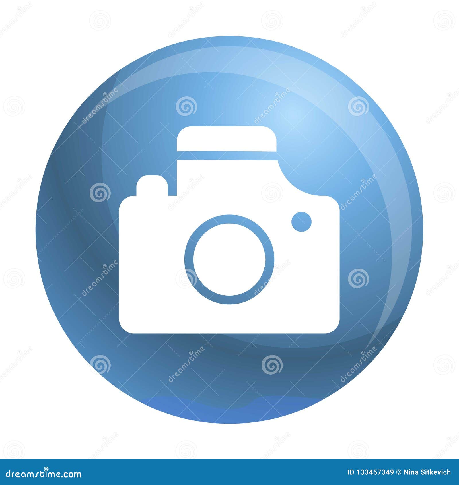Camera icon, simple style stock vector. Illustration of abstract ...
