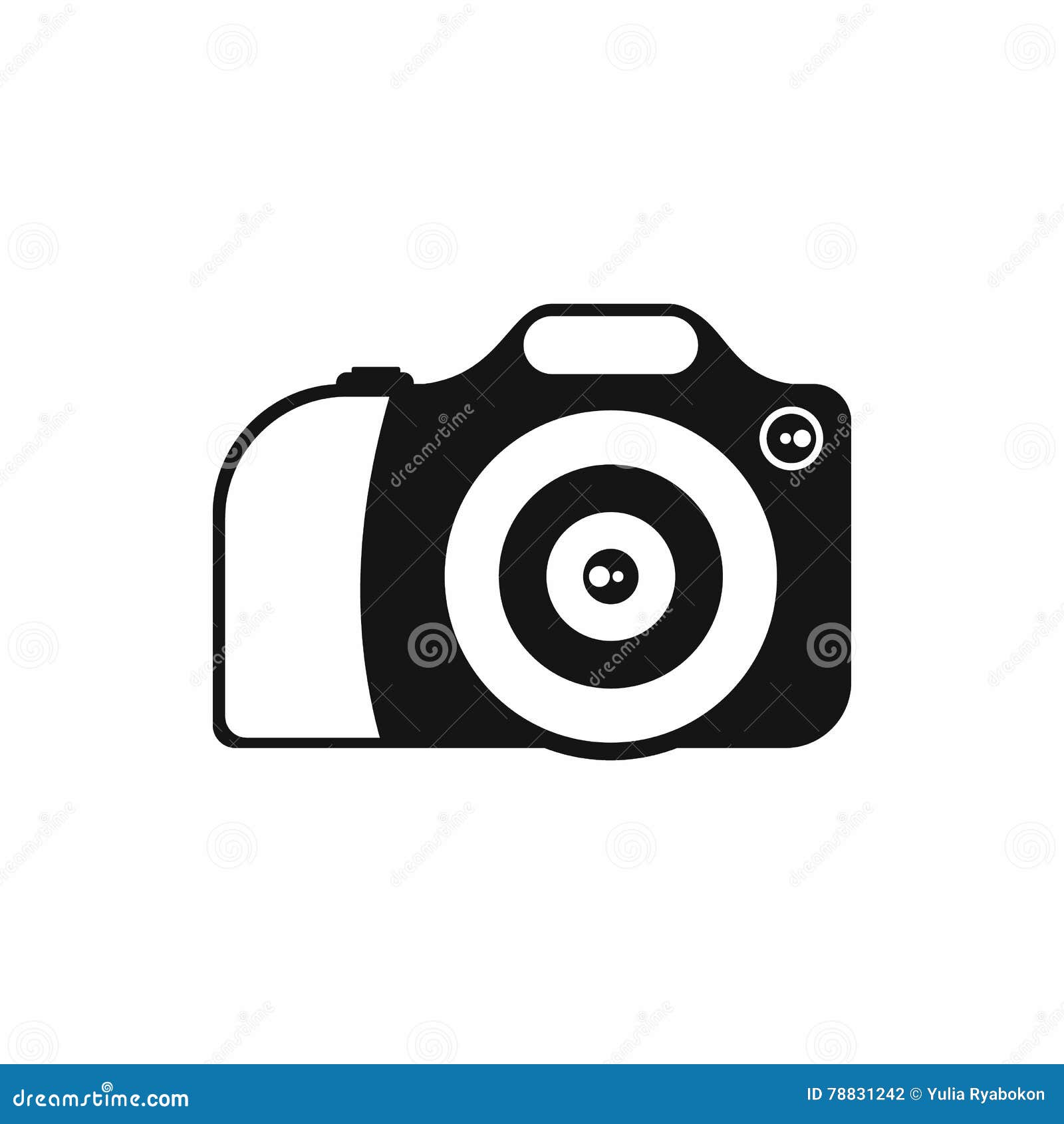 Camera Icon in Simple Style Stock Vector - Illustration of object ...